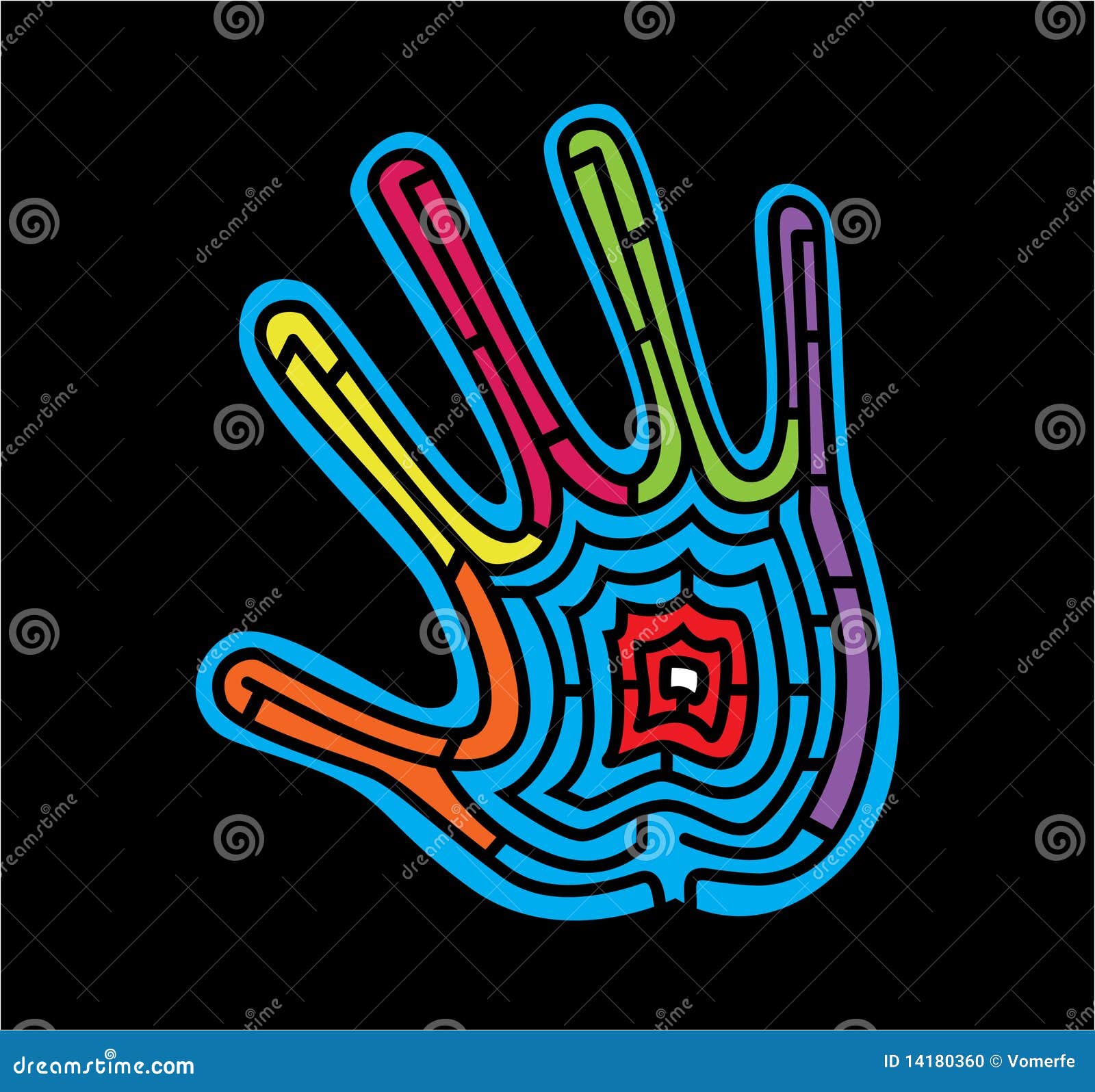 Labyrinth_in_a_hand stock illustration. Illustration of mystery - 14180360