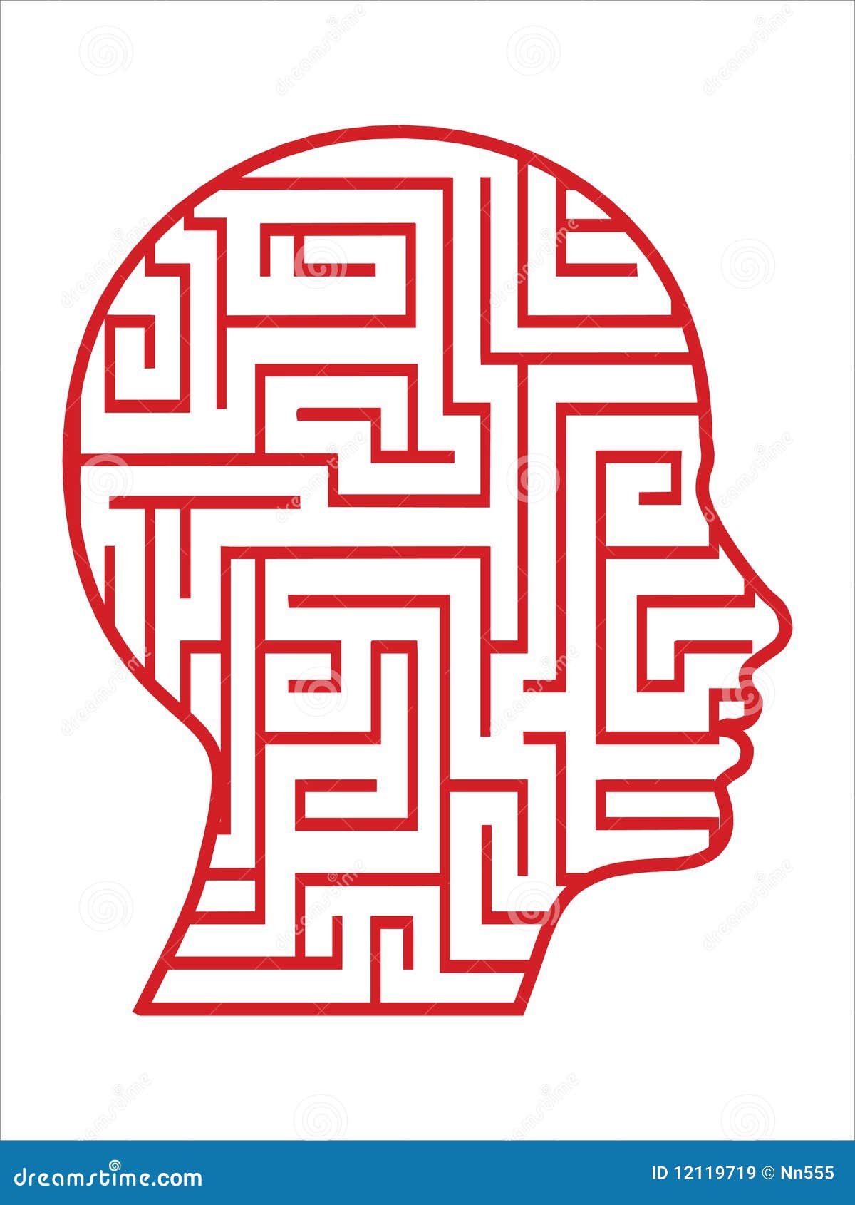 Labyrinth head vector stock vector. Illustration of accuracy - 12119719