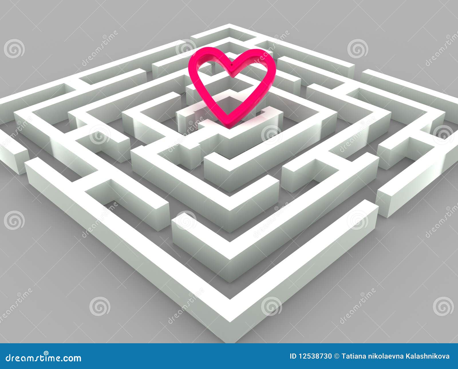 Labyrinth and heart stock illustration. Illustration of abstract - 12538730