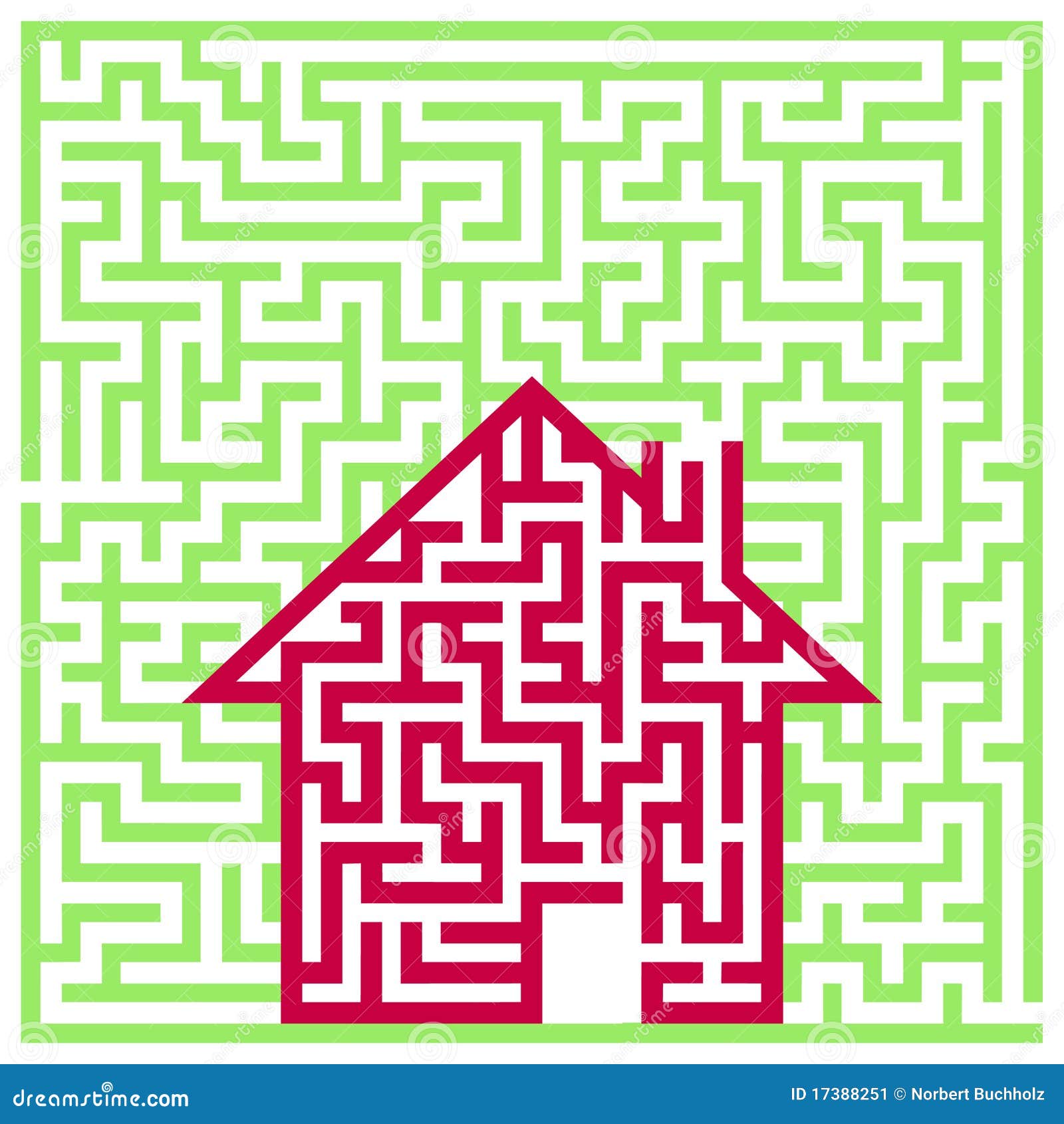 Labyrinth house stock vector. Illustration of architecture - 17388251