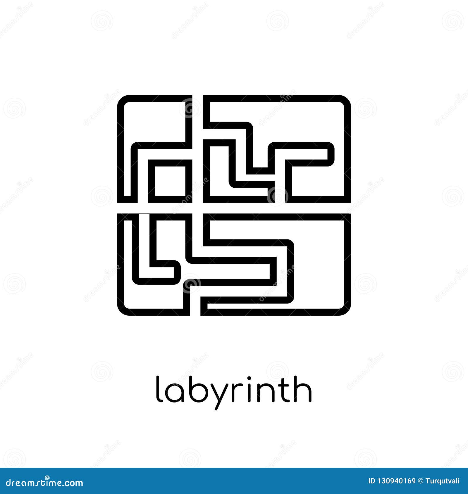 Labyrinth Icon from Circus Collection. Stock Vector - Illustration of ...