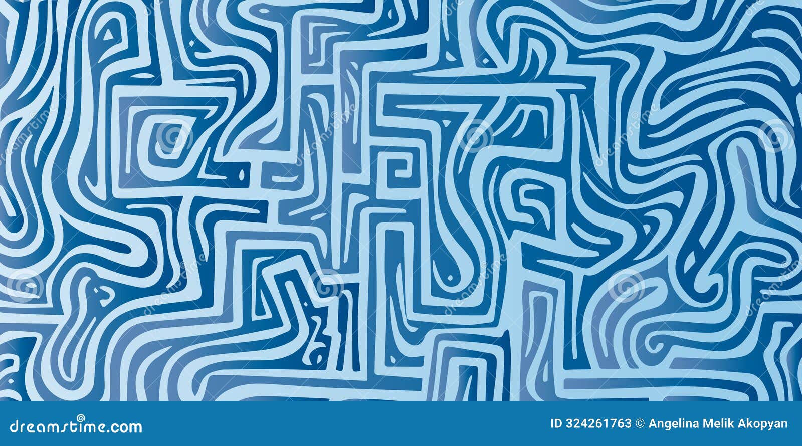 Labyrinth Icon. Linear, Blue Fill and Gradient Style Design Isolated on White Background Stock ...