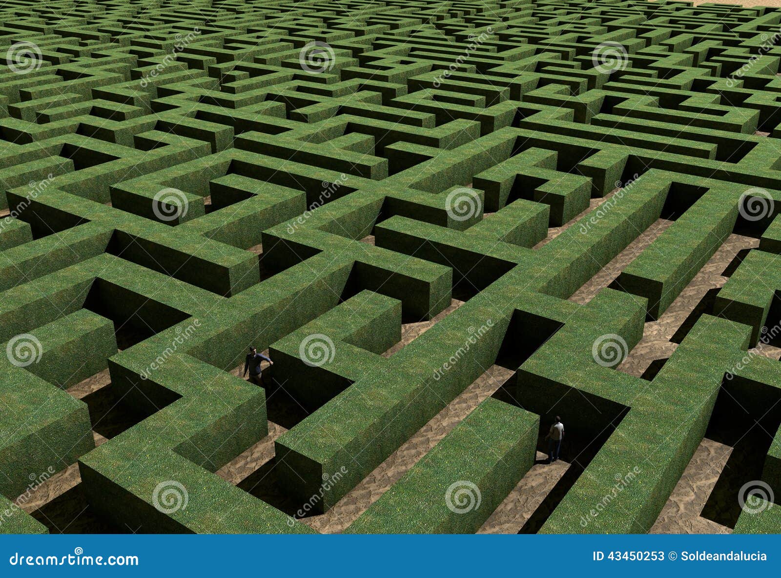 Labyrinth stock illustration. Illustration of confusion - 43450253