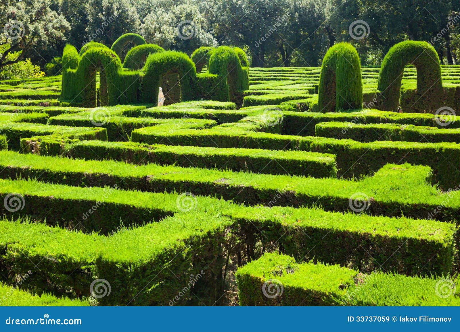 Labyrinth at Labyrinth Park in Barcelona Stock Image - Image of ...