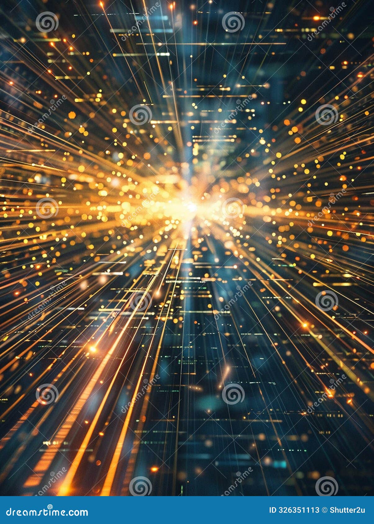 A Labyrinth of Light Beams in a Dark Void Symbolizing the Complex ...