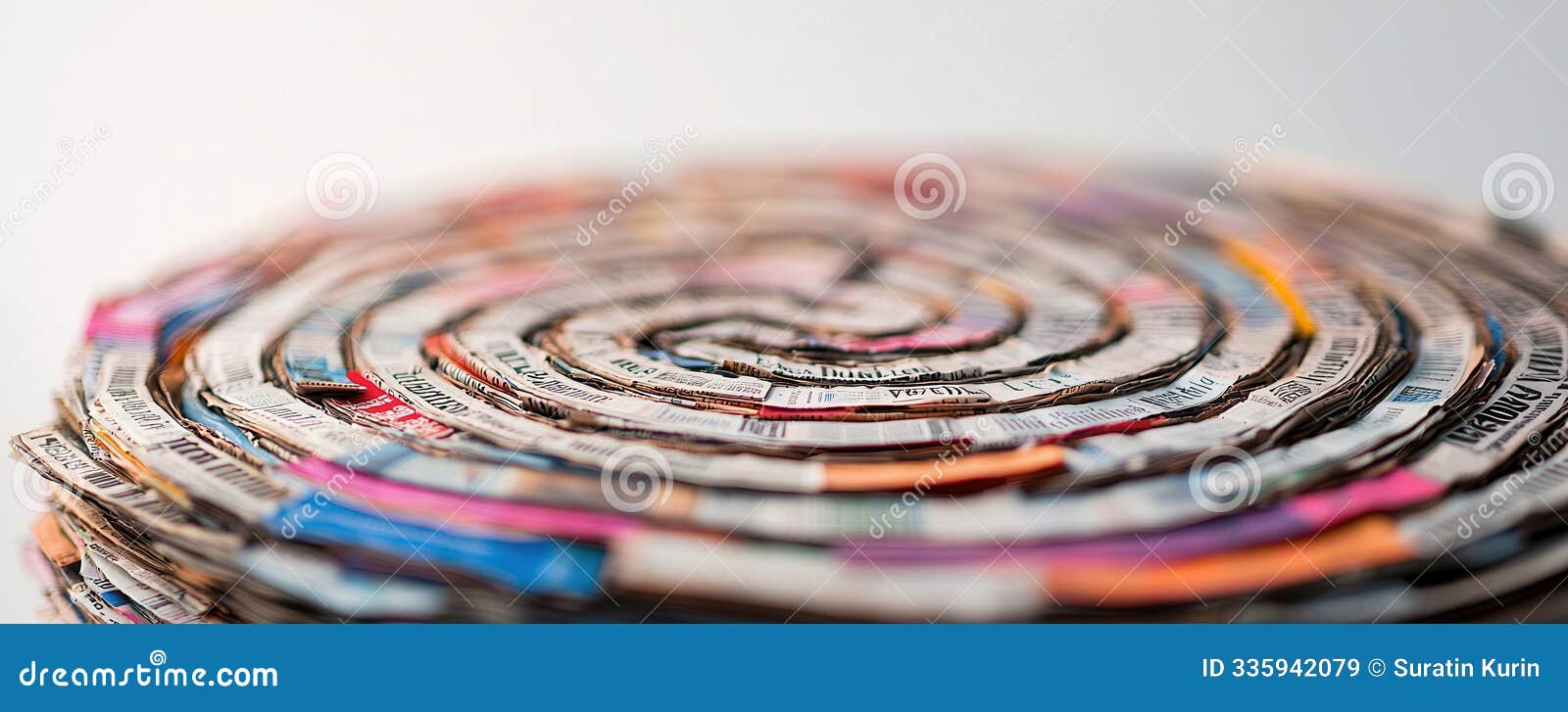 A Labyrinth Made from Layered Newspaper Clippings Symbolizing the ...