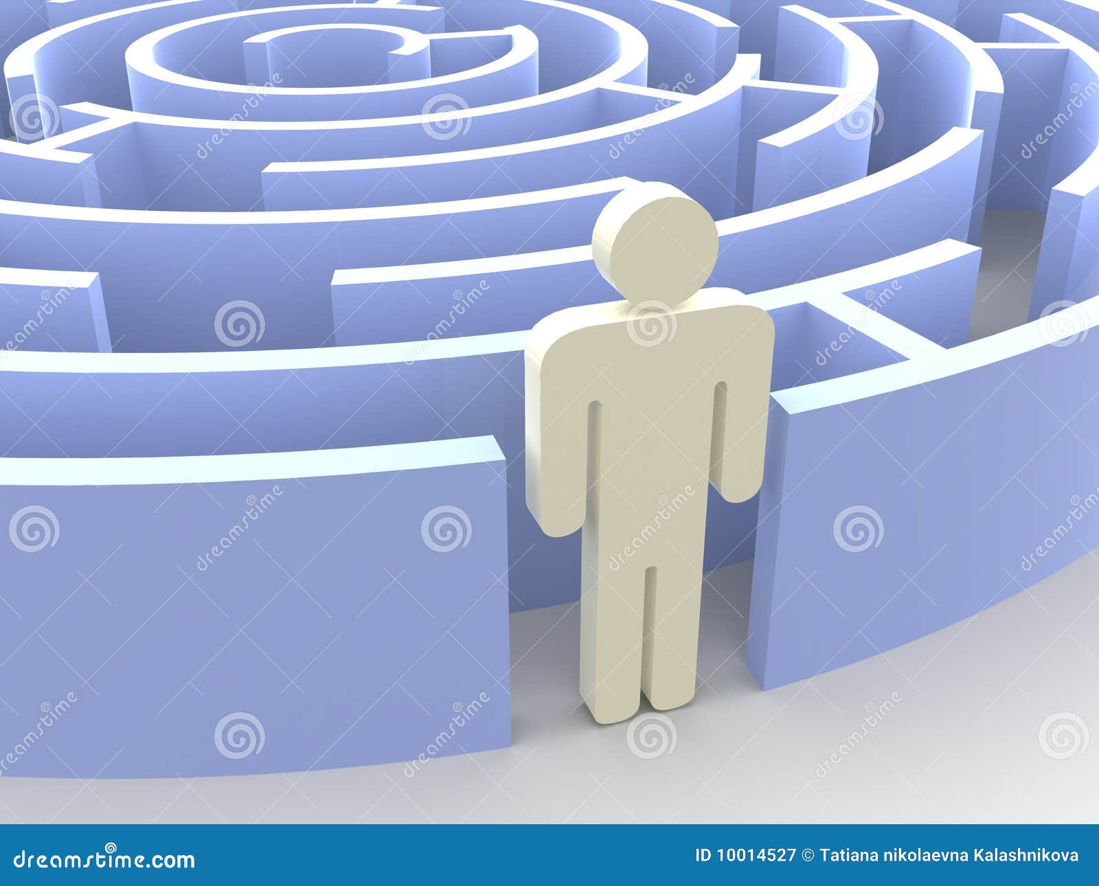 Labyrinth and man stock illustration. Illustration of form - 10014527