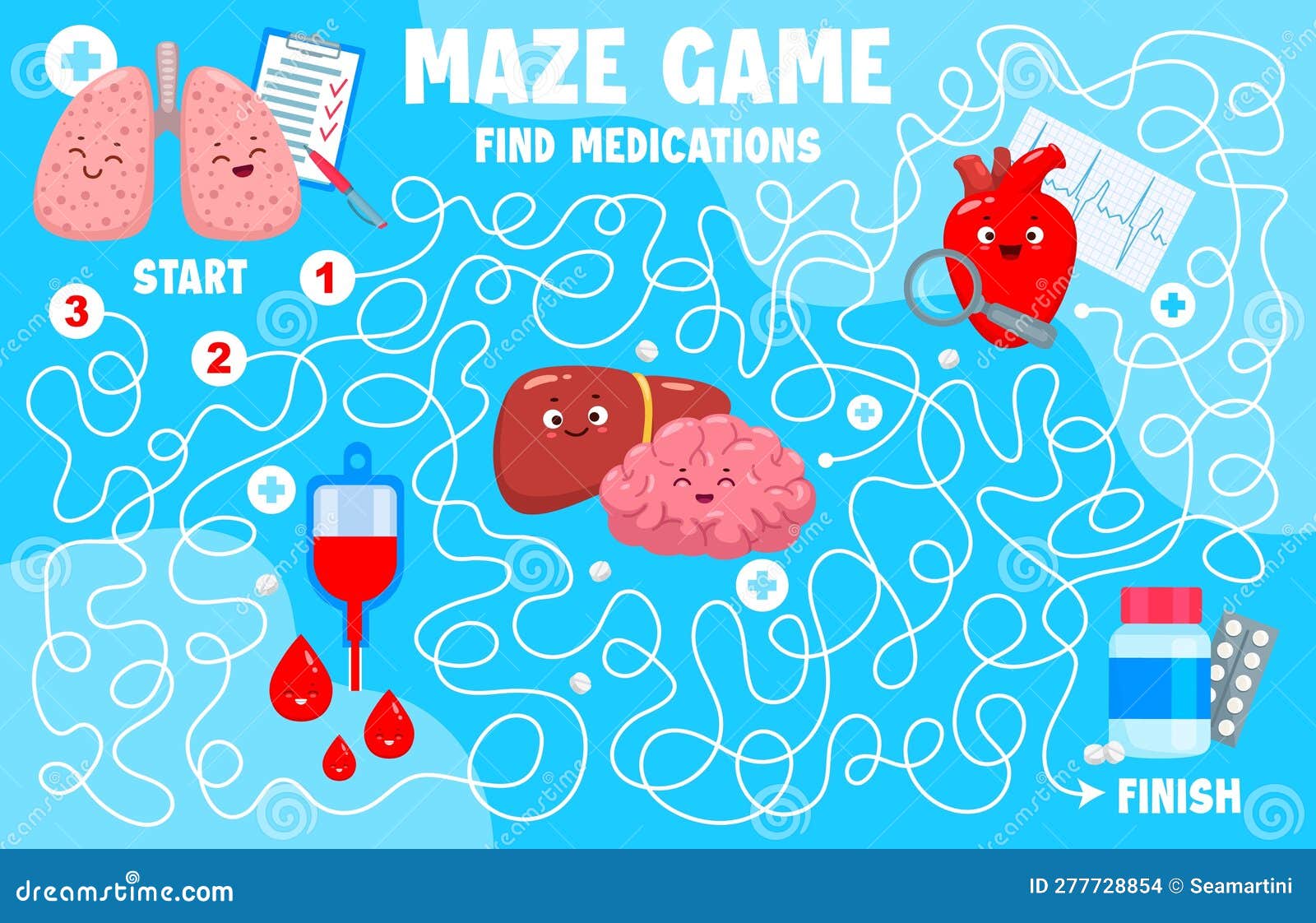 Labyrinth Maze Game with Body Organ Characters Stock Vector ... Labyrinth Maze Game with Body Organ Characters Stock Vector ...