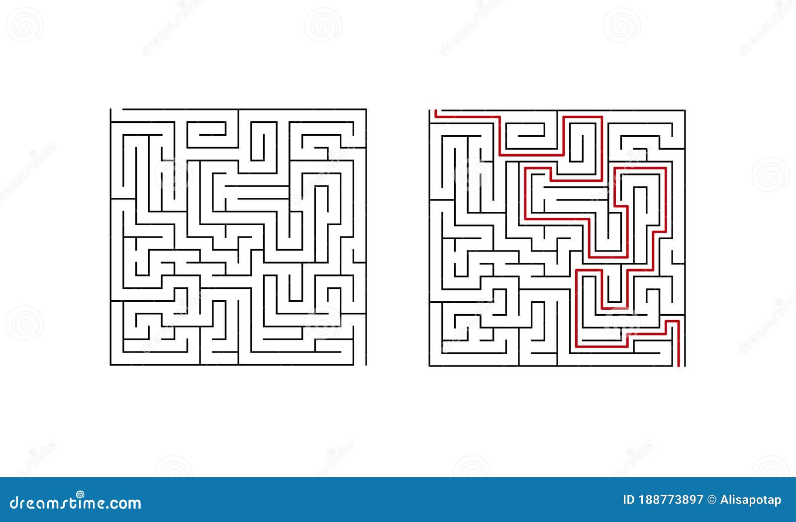 Labyrinth Maze Game for Children Stock Vector - Illustration of design ...