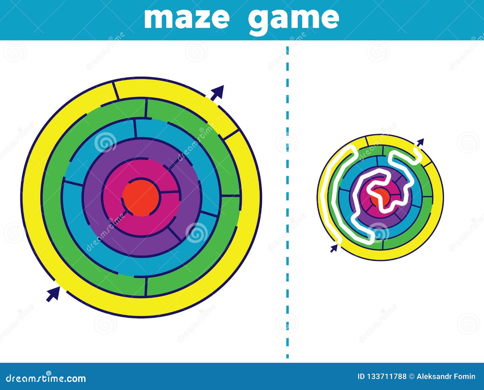 Labyrinth. Maze Game for Kids Vector Illustration Stock Illustration ...