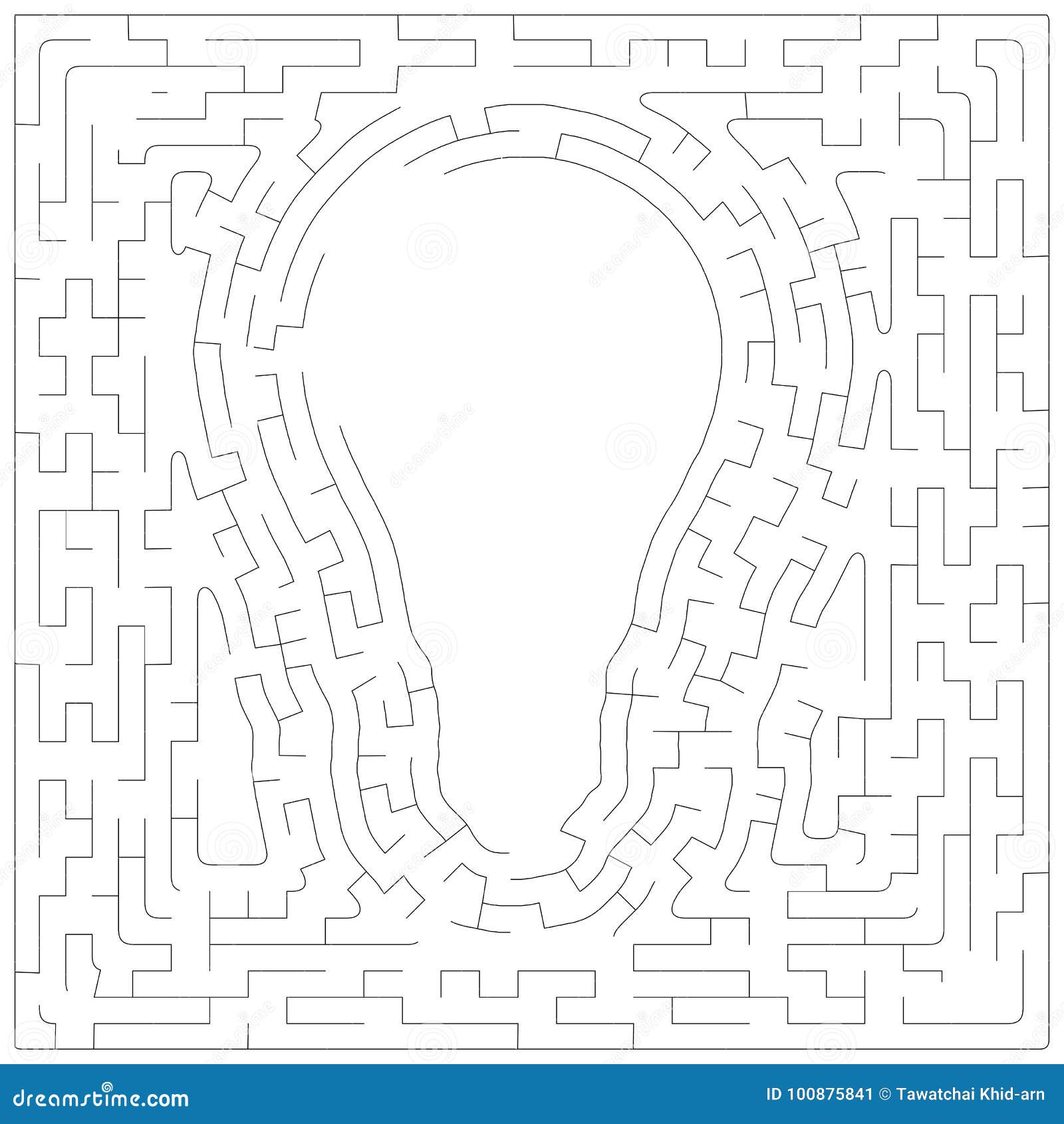 Labyrinth Of Electric Wires In The Form Of The Brain Cartoon Vector ...