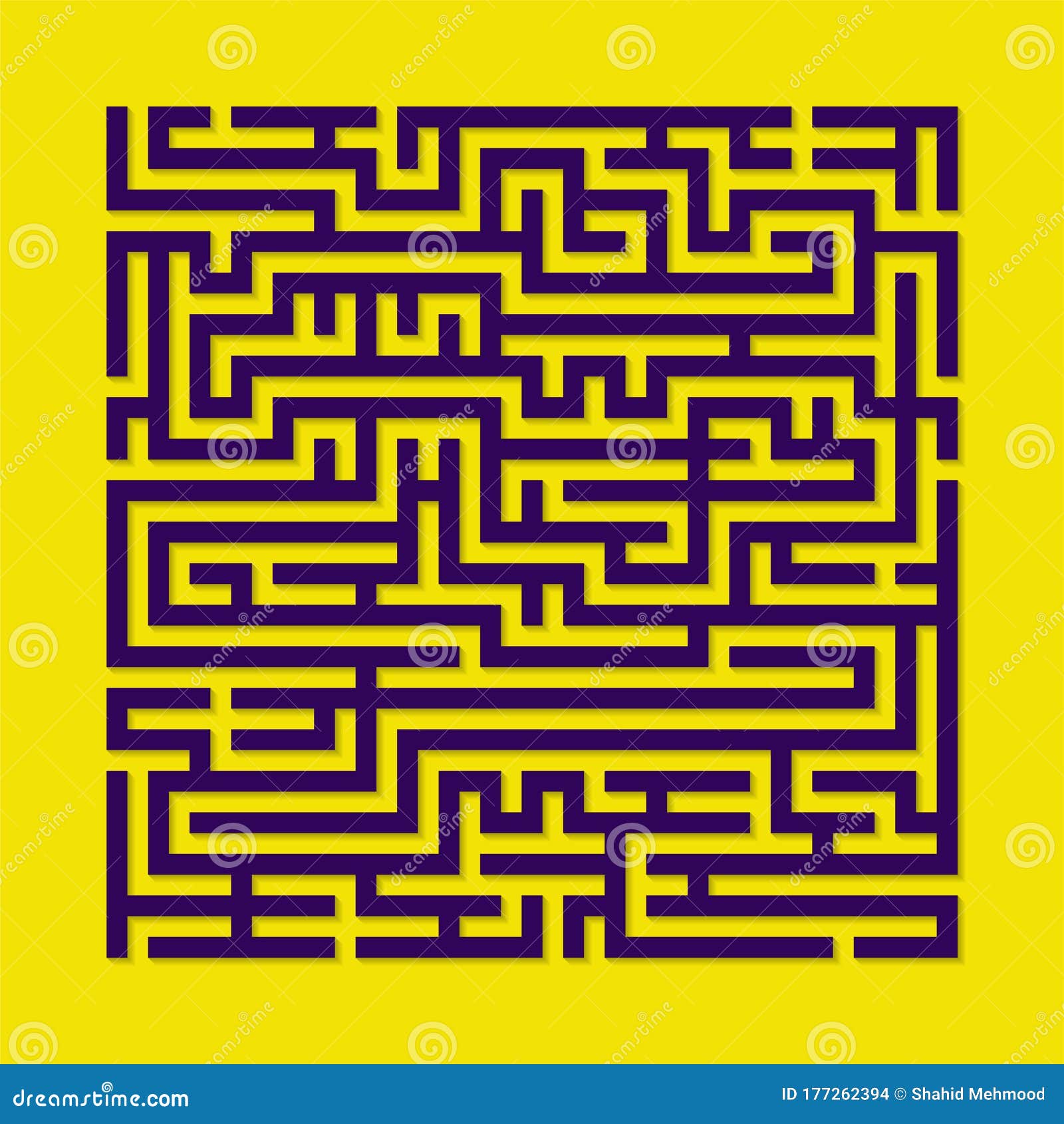 Labyrinth Maze Game, Labyrinth Shape Design Element Stock Vector ...