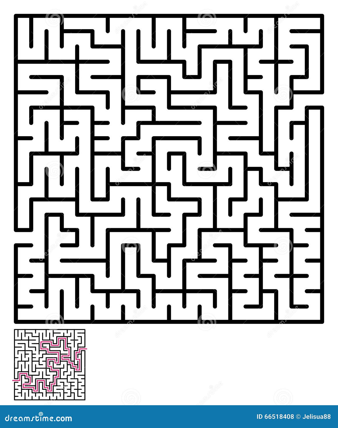 Labyrinth maze puzzle stock vector. Illustration of geometric - 66518408