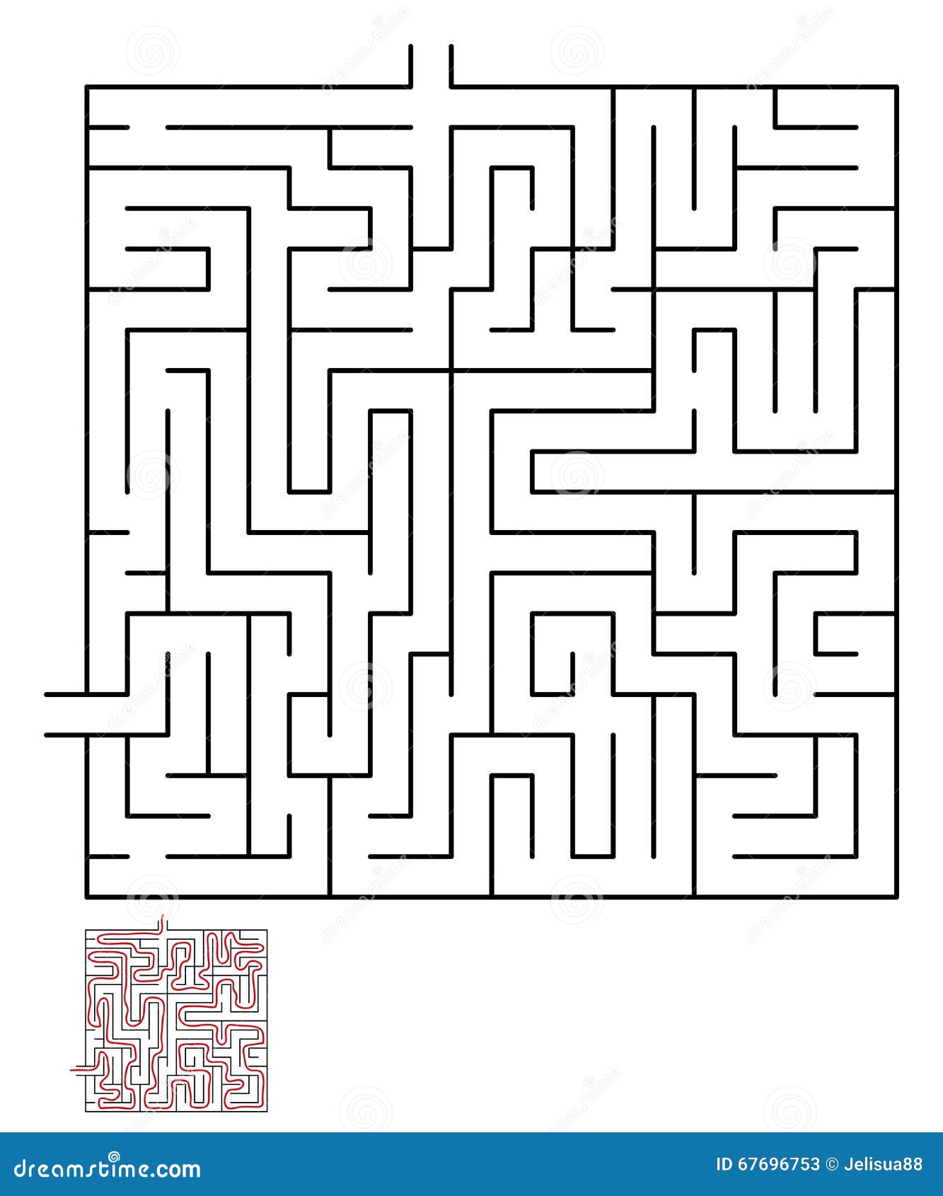 Labyrinth maze puzzle stock vector. Illustration of idea - 67696753