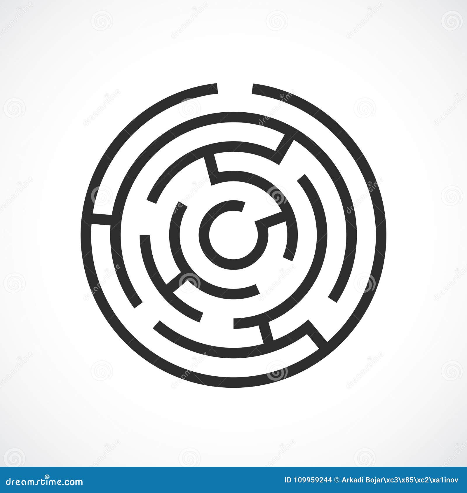 Labyrinth maze vector icon stock vector. Illustration of challenge ... Labyrinth maze vector icon stock vector. Illustration of challenge ...