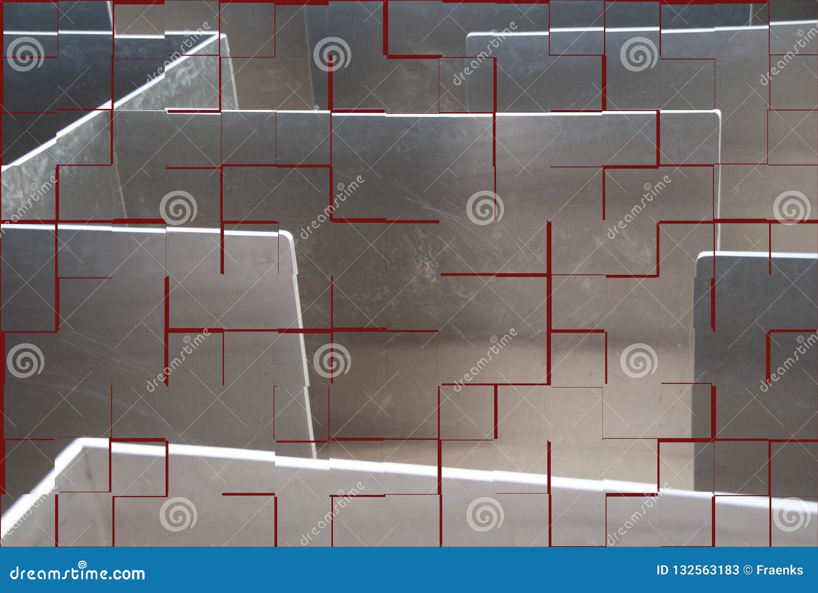 Labyrinth of Metal stock illustration. Illustration of search - 132563183
