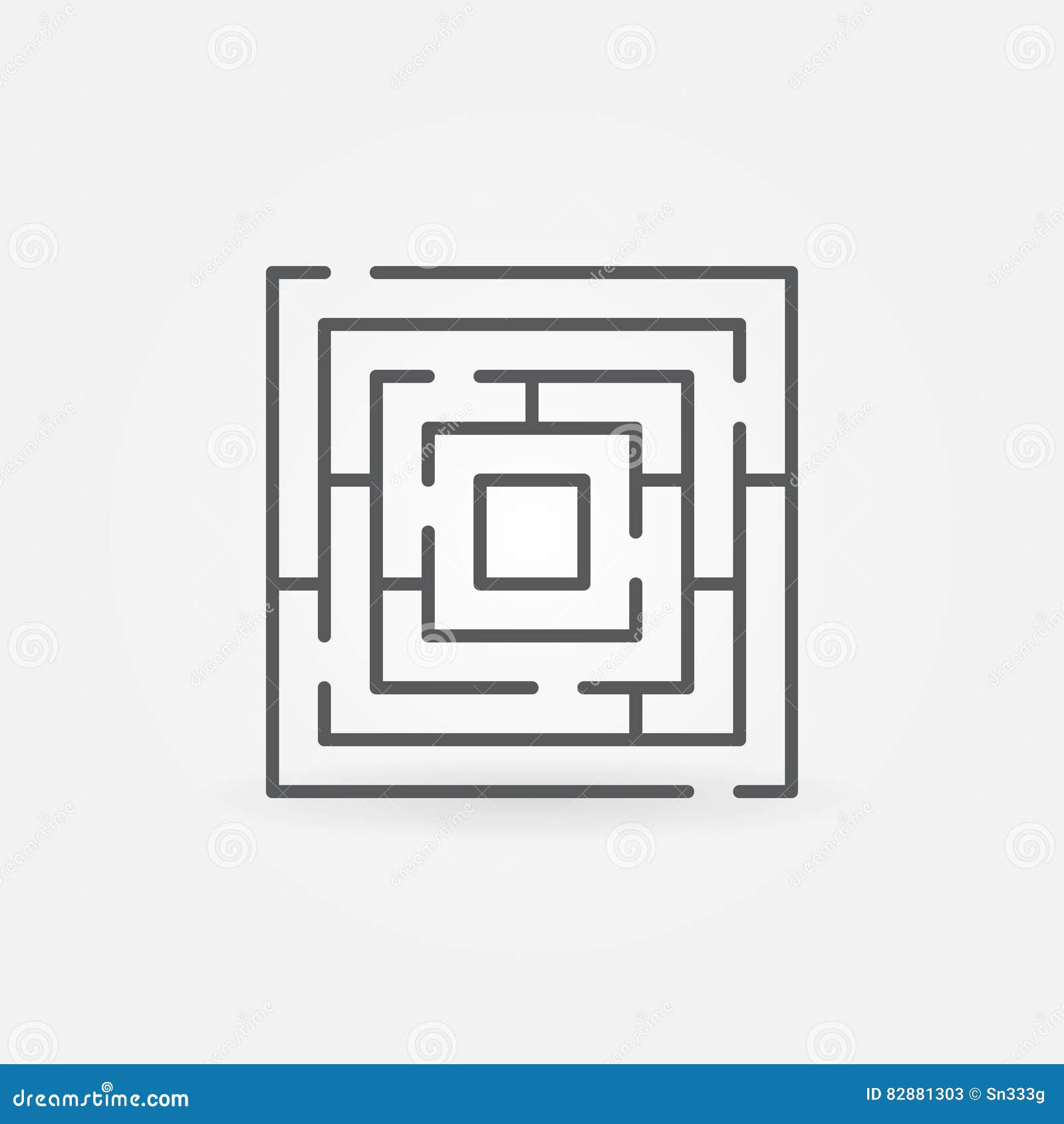 Labyrinth minimal icon stock vector. Illustration of strategy - 82881303