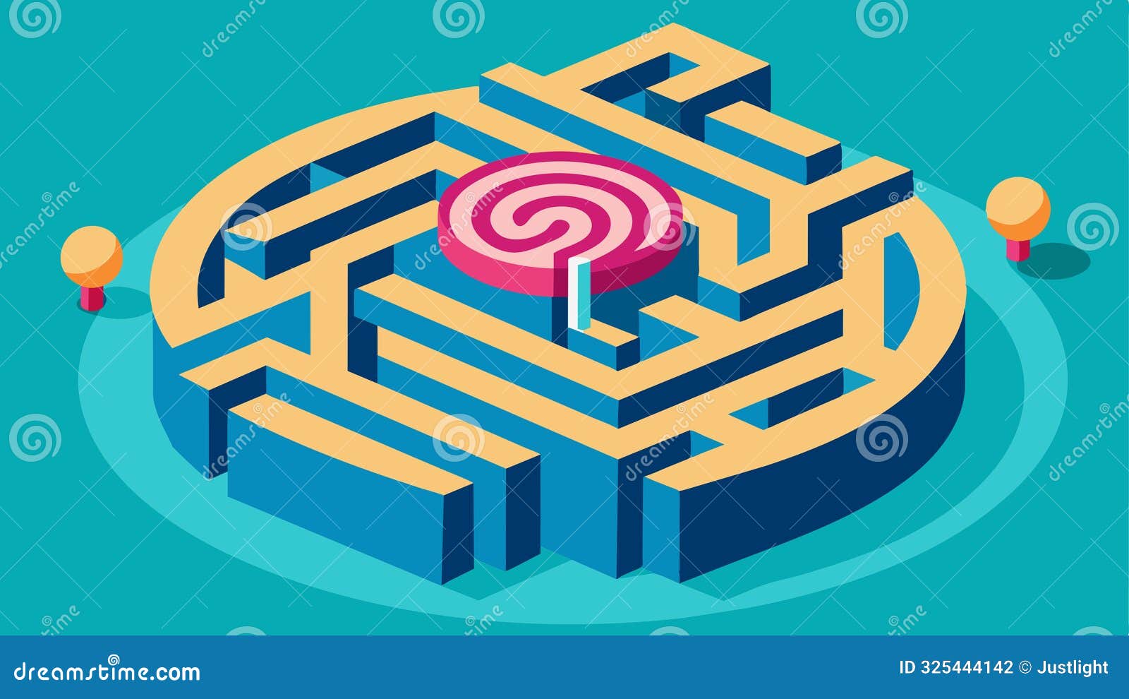A Labyrinth with Multiple Paths and Dead Ends Representing the ...