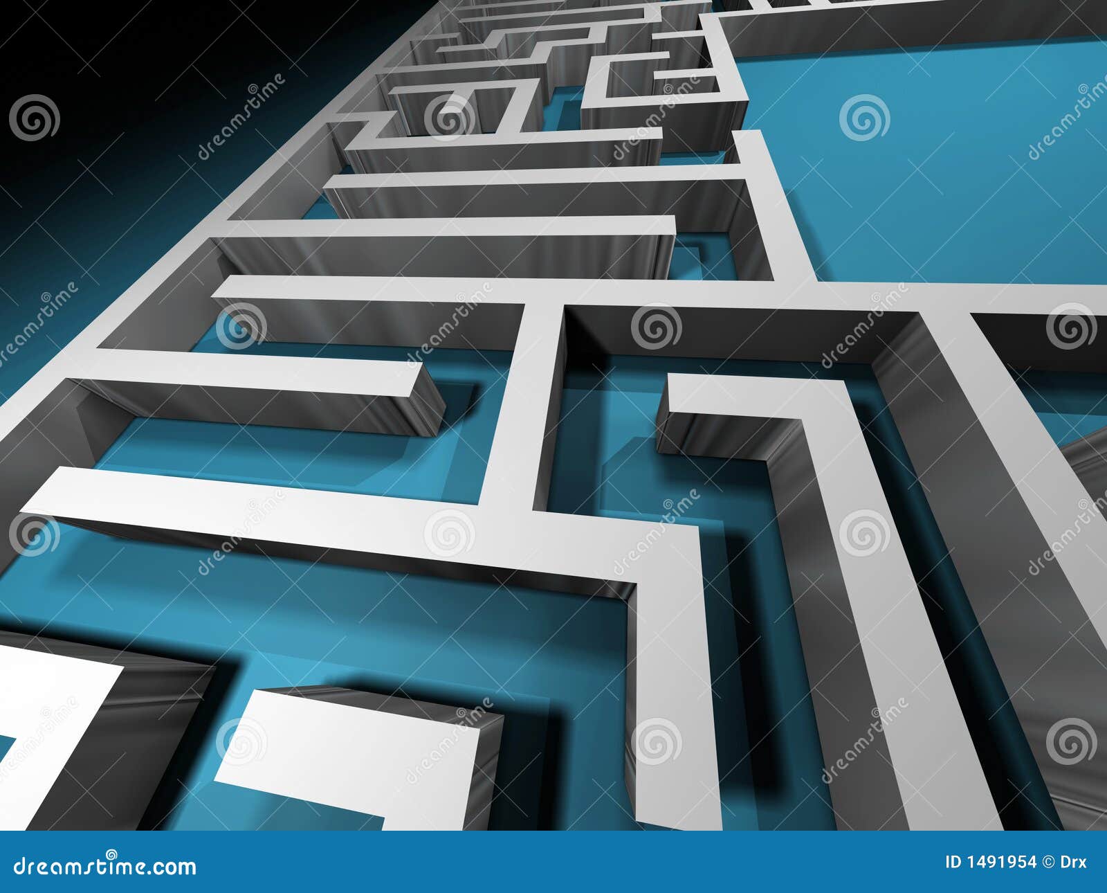 Labyrinth Path. Abstract Maze Stock Illustration - Illustration of ...