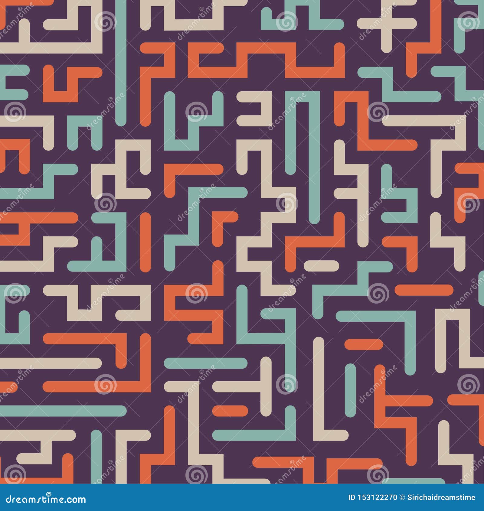 Labyrinth Pattern Background Stock Vector - Illustration of labyrinth ...