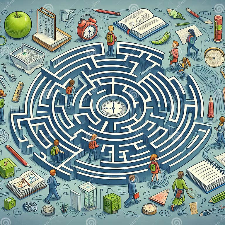 128 111. Labyrinth Physical Education Lesson - Educational Pror Stock ...