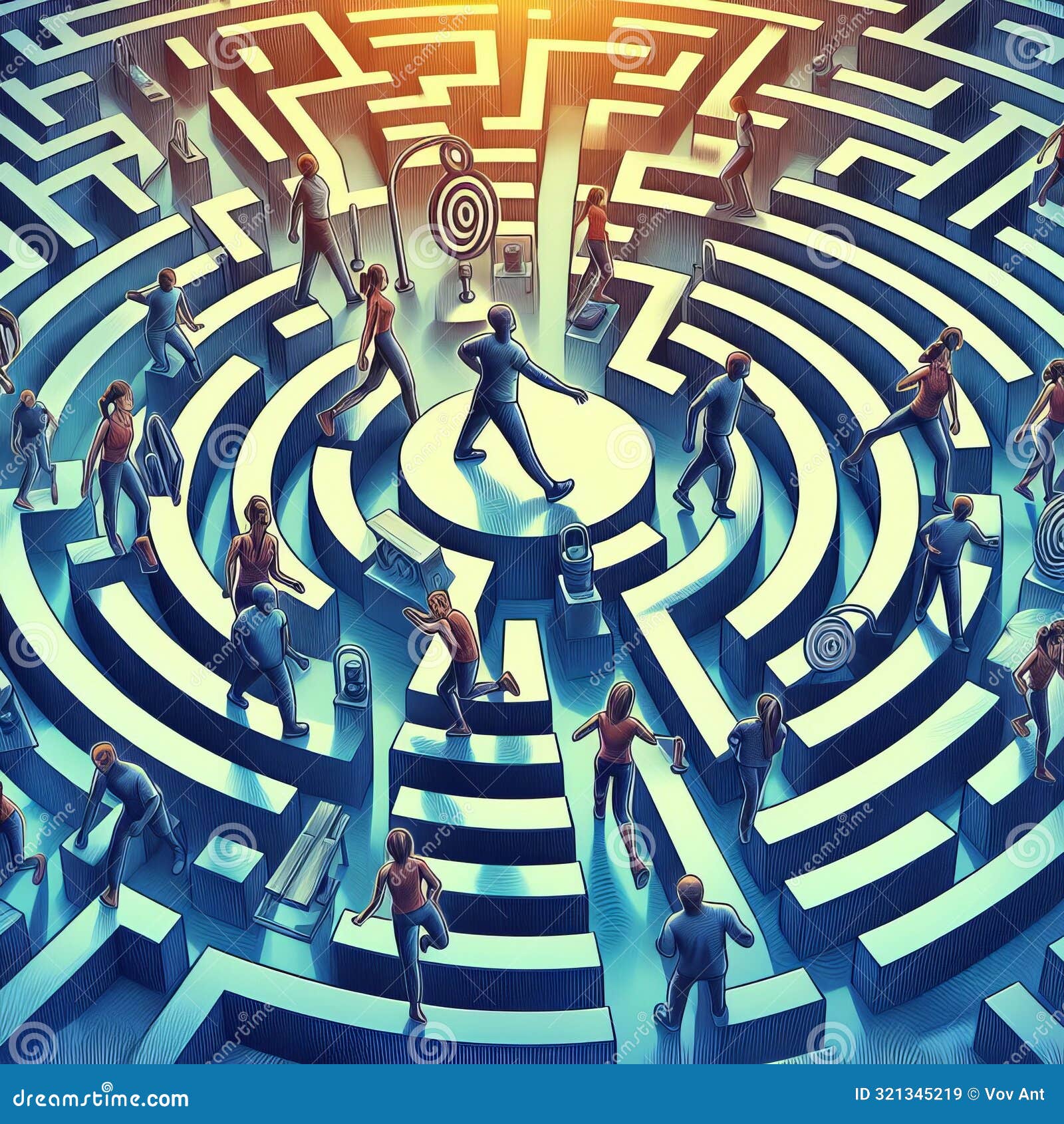 Labyrinth Physical Education Lesson Educational Programs or Ati Stock ...