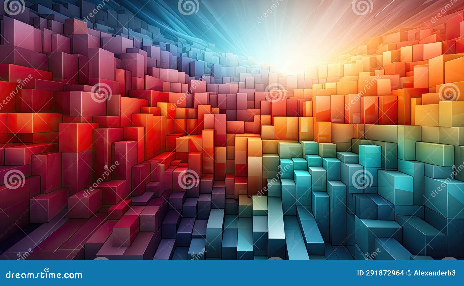 Labyrinth of Rainbow Colors - Abstract Background Stock Illustration ...
