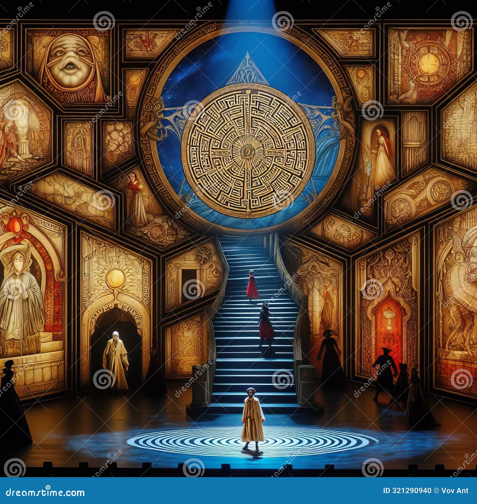 153 66. Labyrinth Runner Stage - a Theatrical Performance or Sh Stock ...