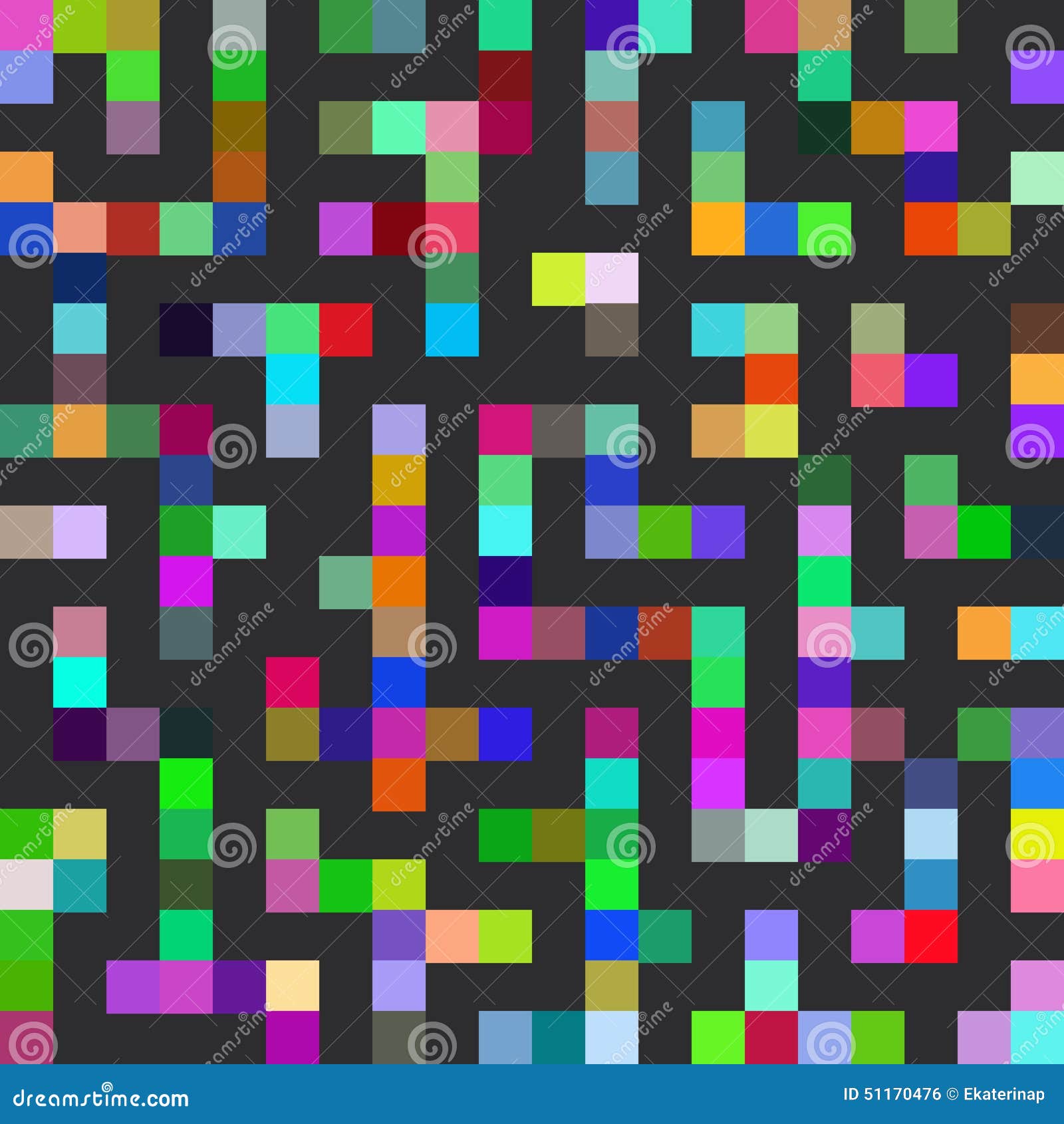 Labyrinth Seamless Pattern. Black Lines Multicolored Squares Stock Vector - Illustration of ...