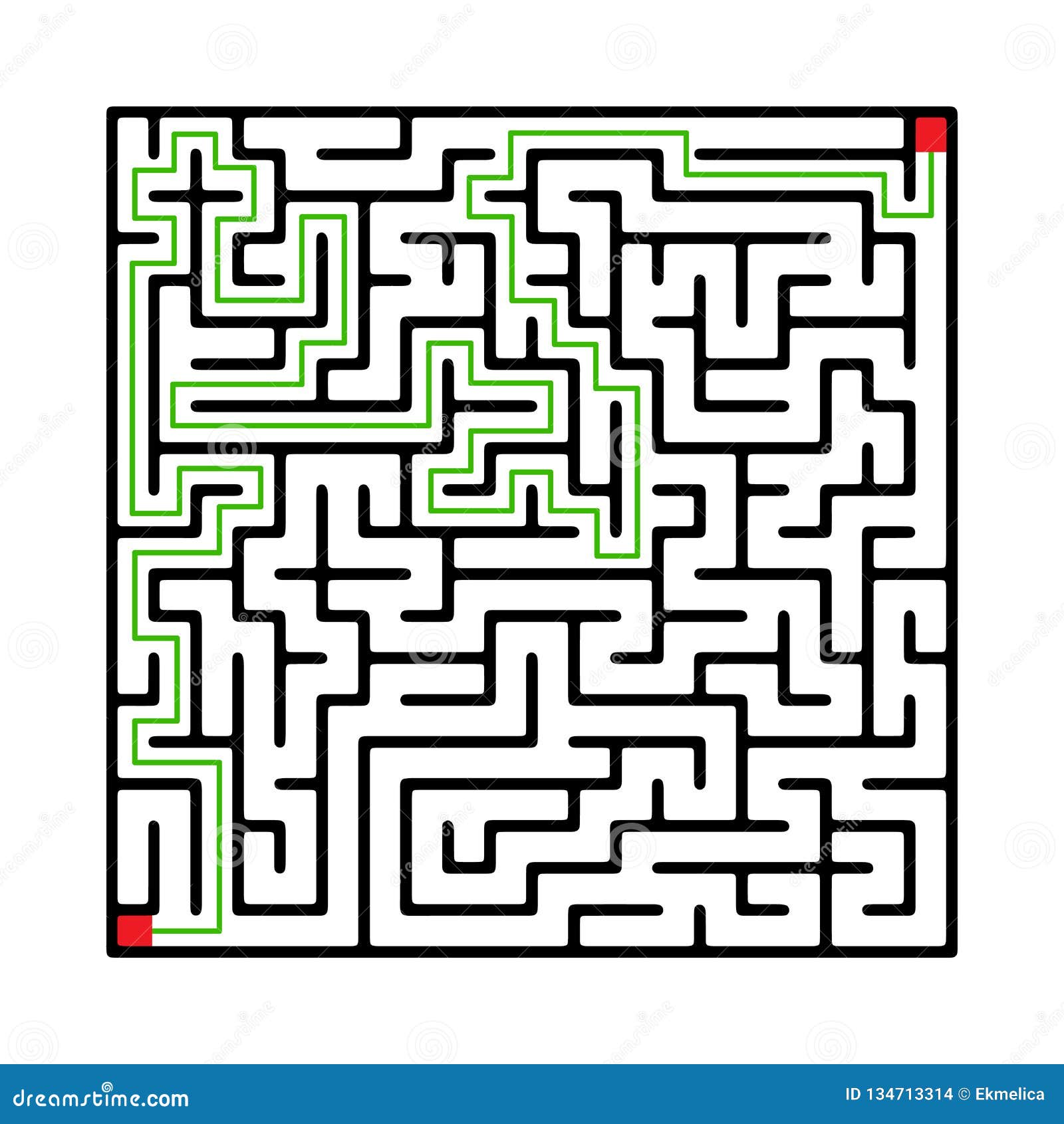 Labyrinth Shape Design Element Stock Vector - Illustration of jigsaw ...