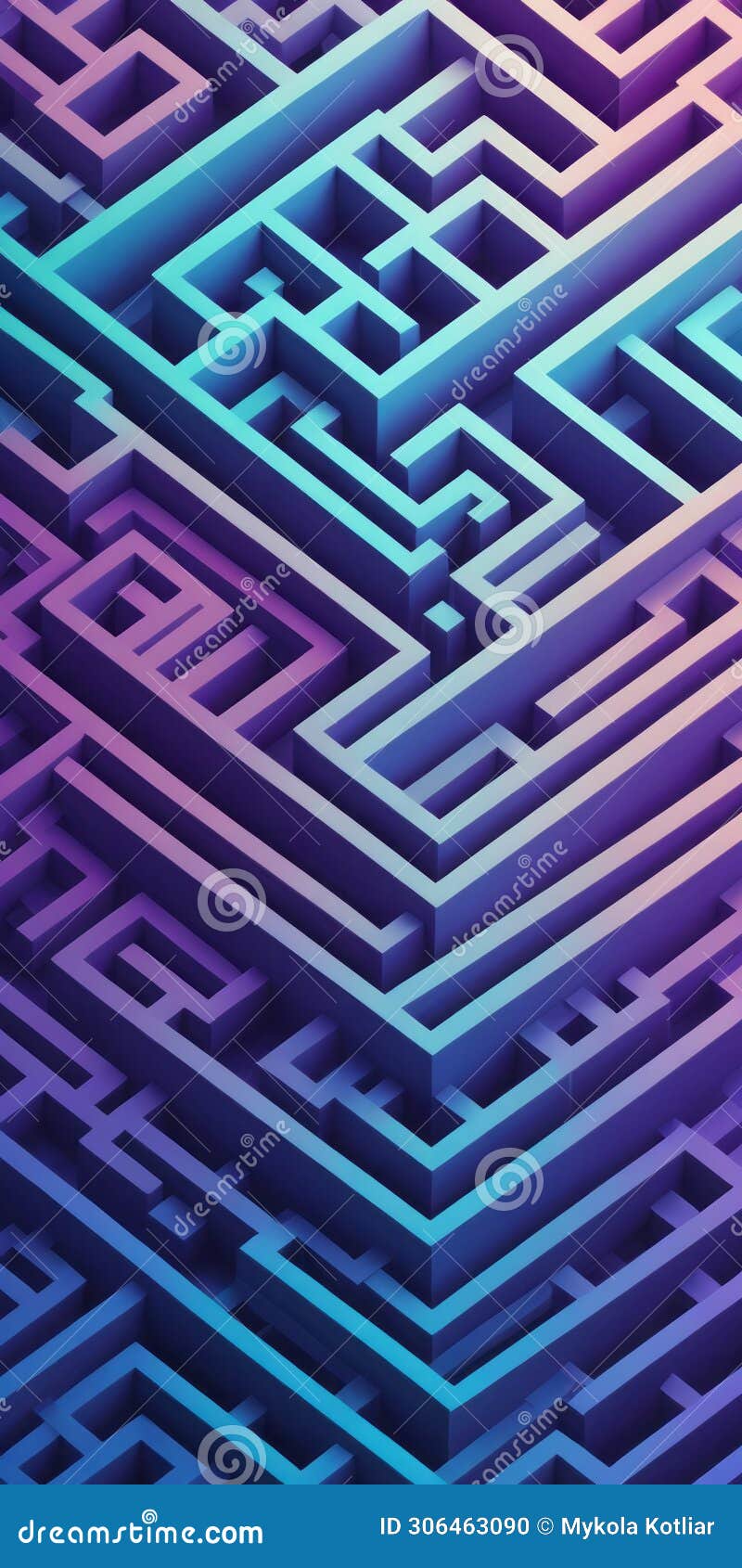 Labyrinth Shapes in Blue and Violet Stock Photo - Image of violet ...