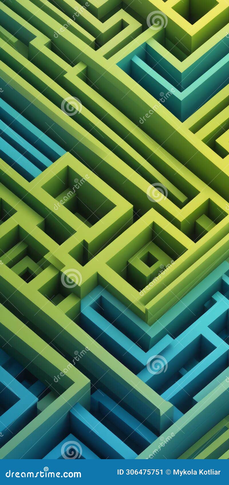 Labyrinth Shapes in Olive Lightsteelblue Stock Image - Image of pattern ...
