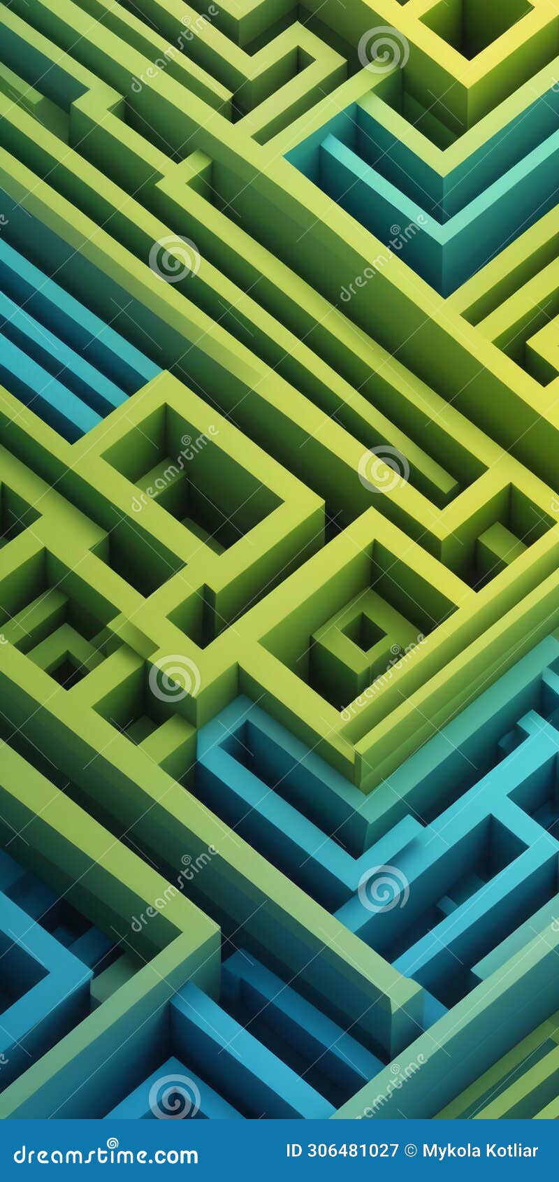 Labyrinth Shapes in Olive Lightsteelblue Stock Image - Image of ...