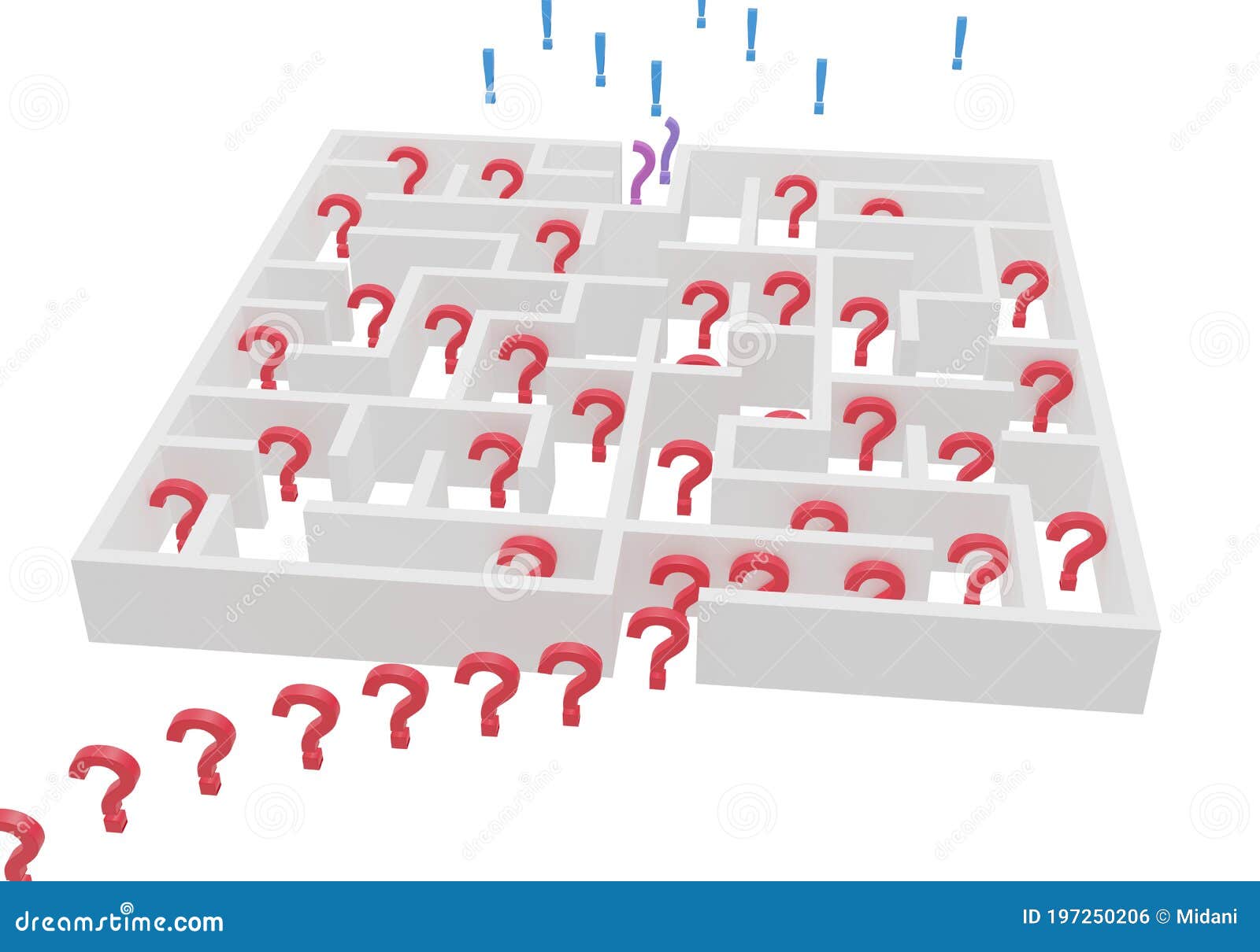 Labyrinth solution stock illustration. Illustration of search - 197250206