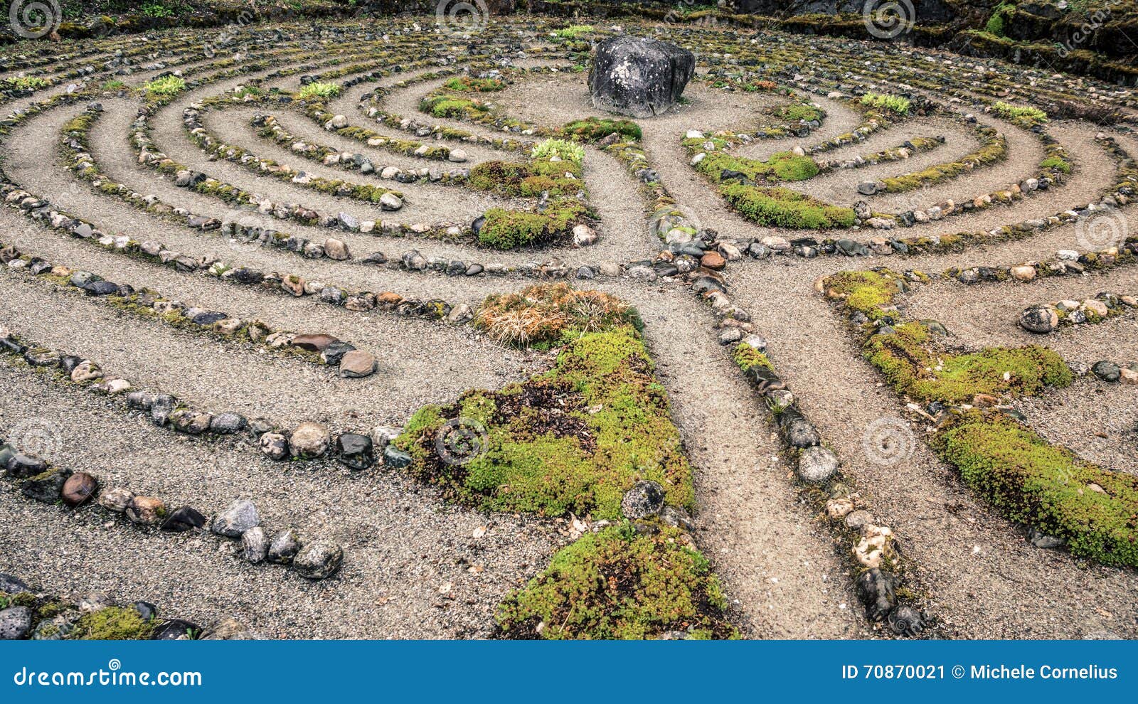 Labyrinth of stone stock image. Image of plants, green - 70870021