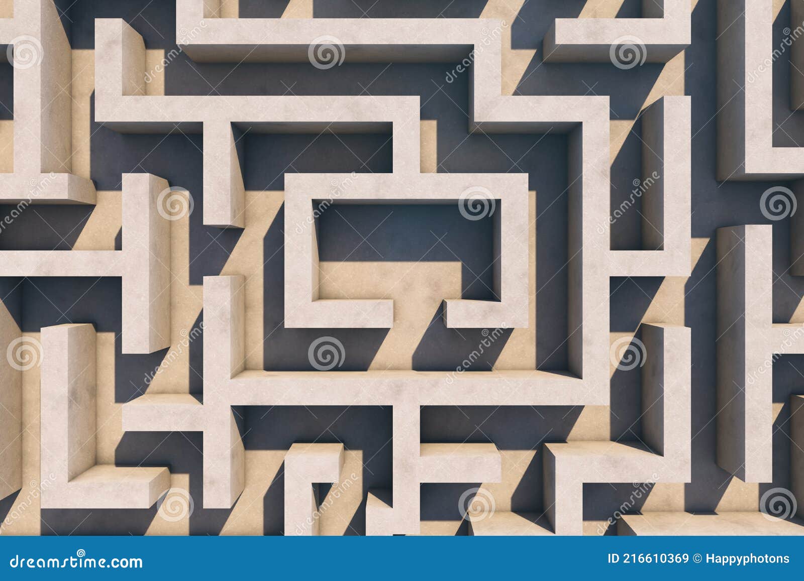 Labyrinth Structure. Aerial View Stock Image - Image of intricacy ...