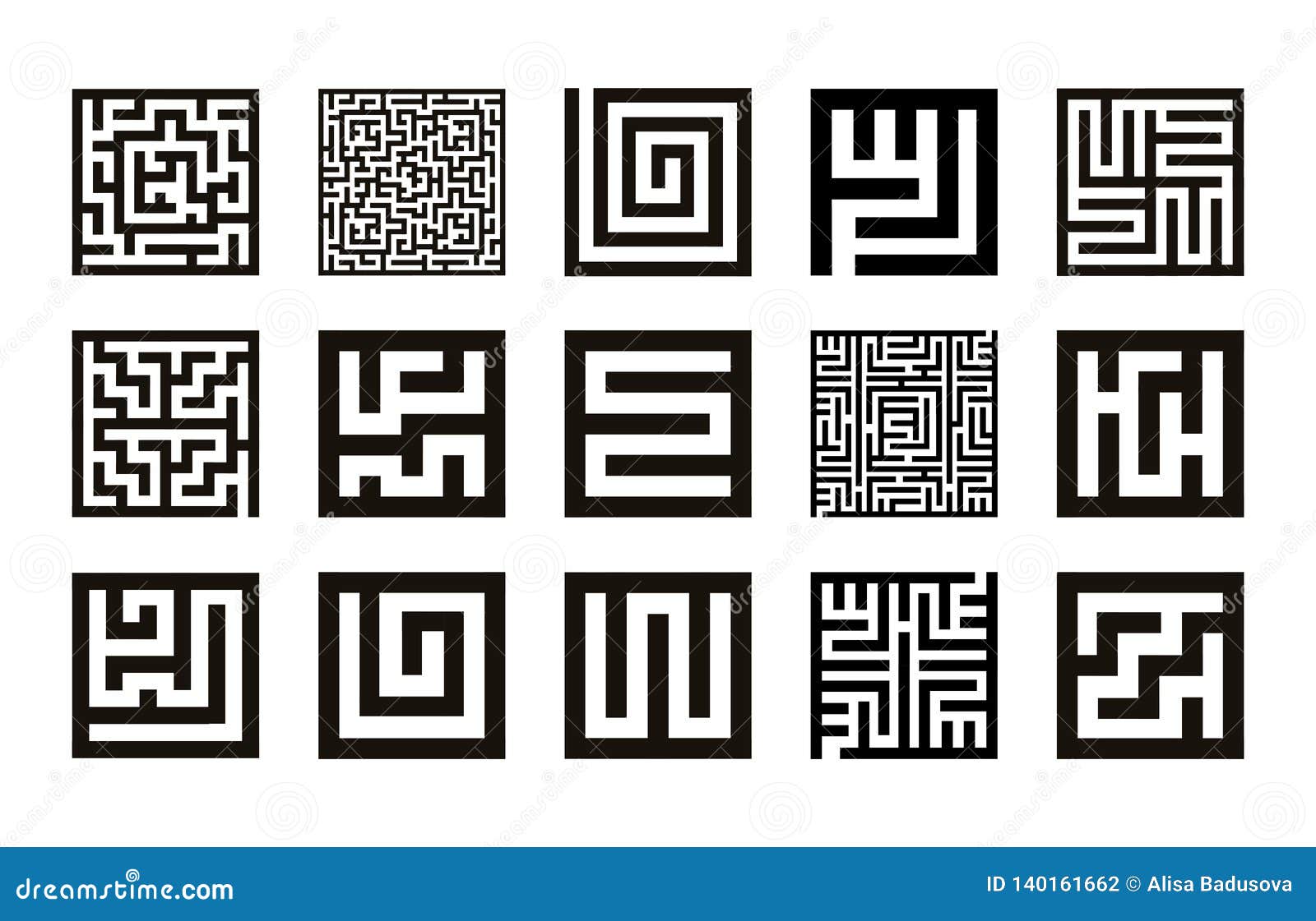 Labyrinth Symbol Collection. Maze Icon Set Vector Stock Vector ... Labyrinth Symbol Collection. Maze Icon Set Vector Stock Vector ...