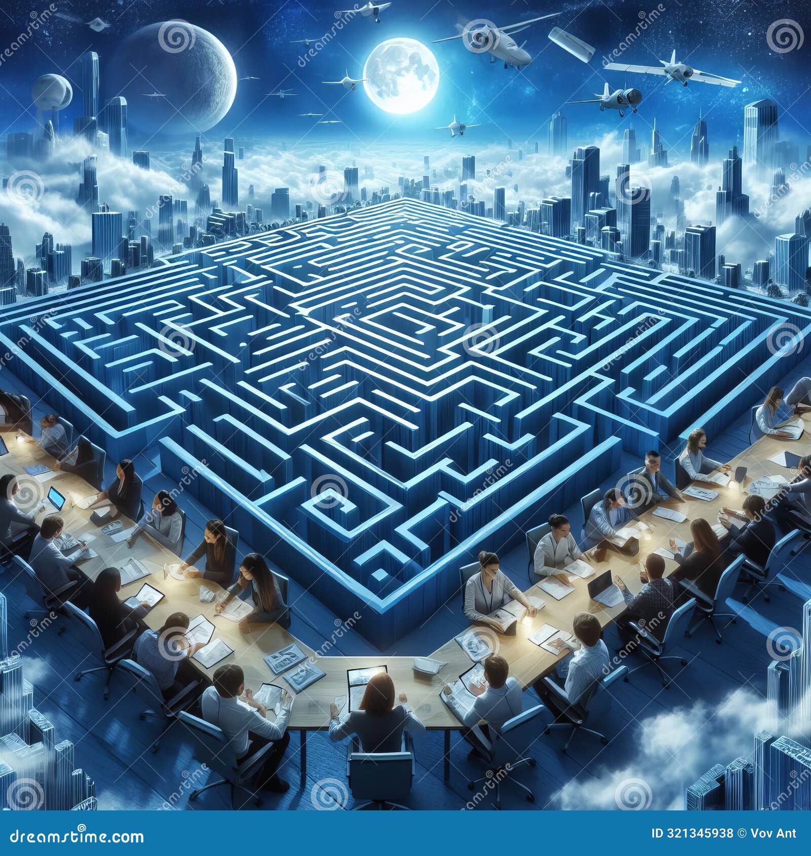 Labyrinth Team Building Exercise Group Activities Featuring Mae Stock ...