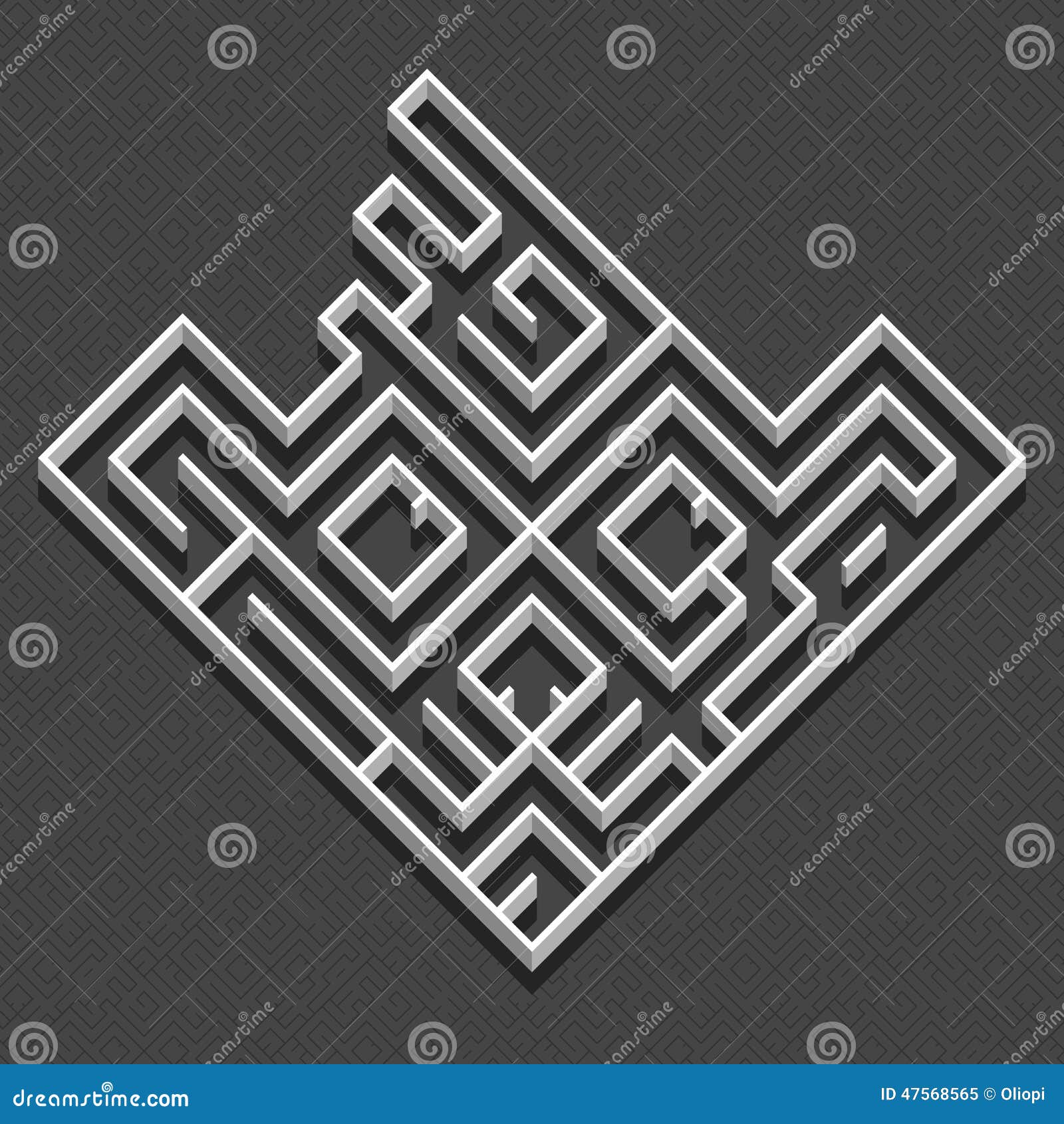 Labyrinth-Tier stock abbildung. Illustration von schatten - 47568565