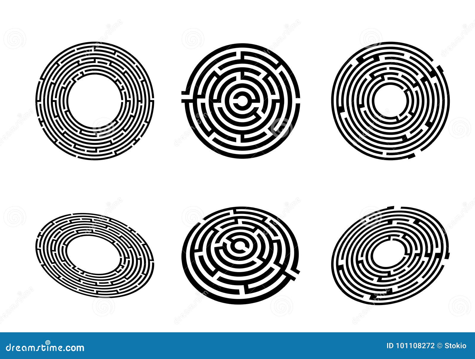 Labyrinth Top View and Perspective Stock Vector - Illustration of ...