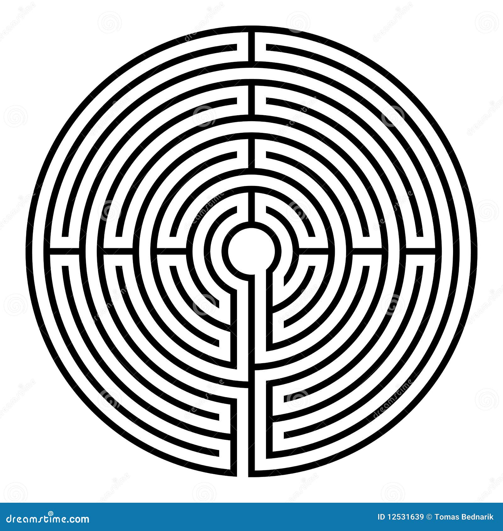 Labyrinthe illustration de vecteur. Illustration du labyrinthe - 12531639