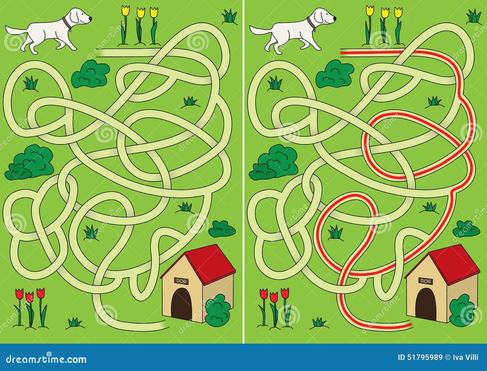 Labyrinthe de chien illustration de vecteur. Illustration of cerveau ...