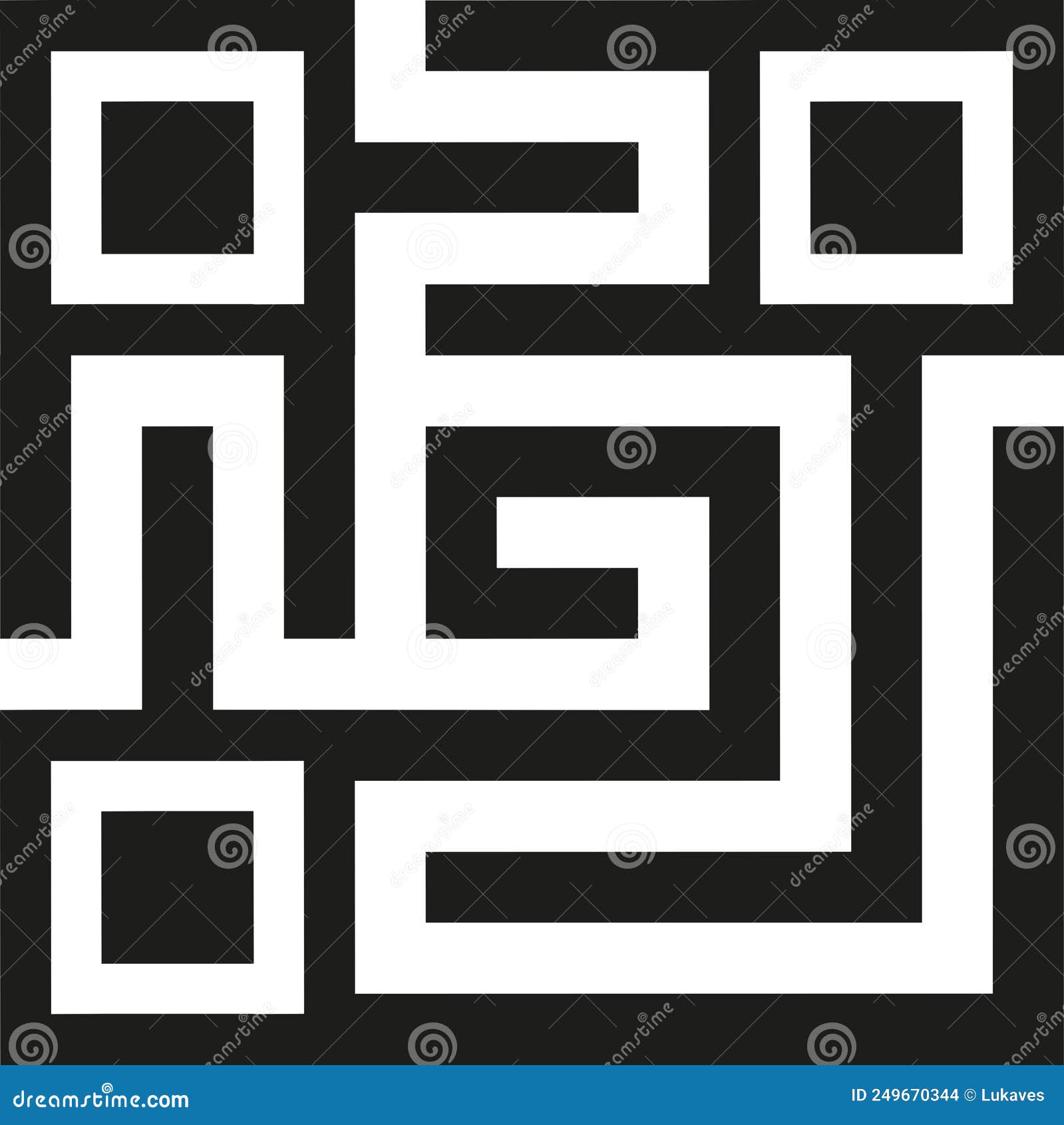 Labyrinthe qr illustration de vecteur. Illustration du signe - 249670344