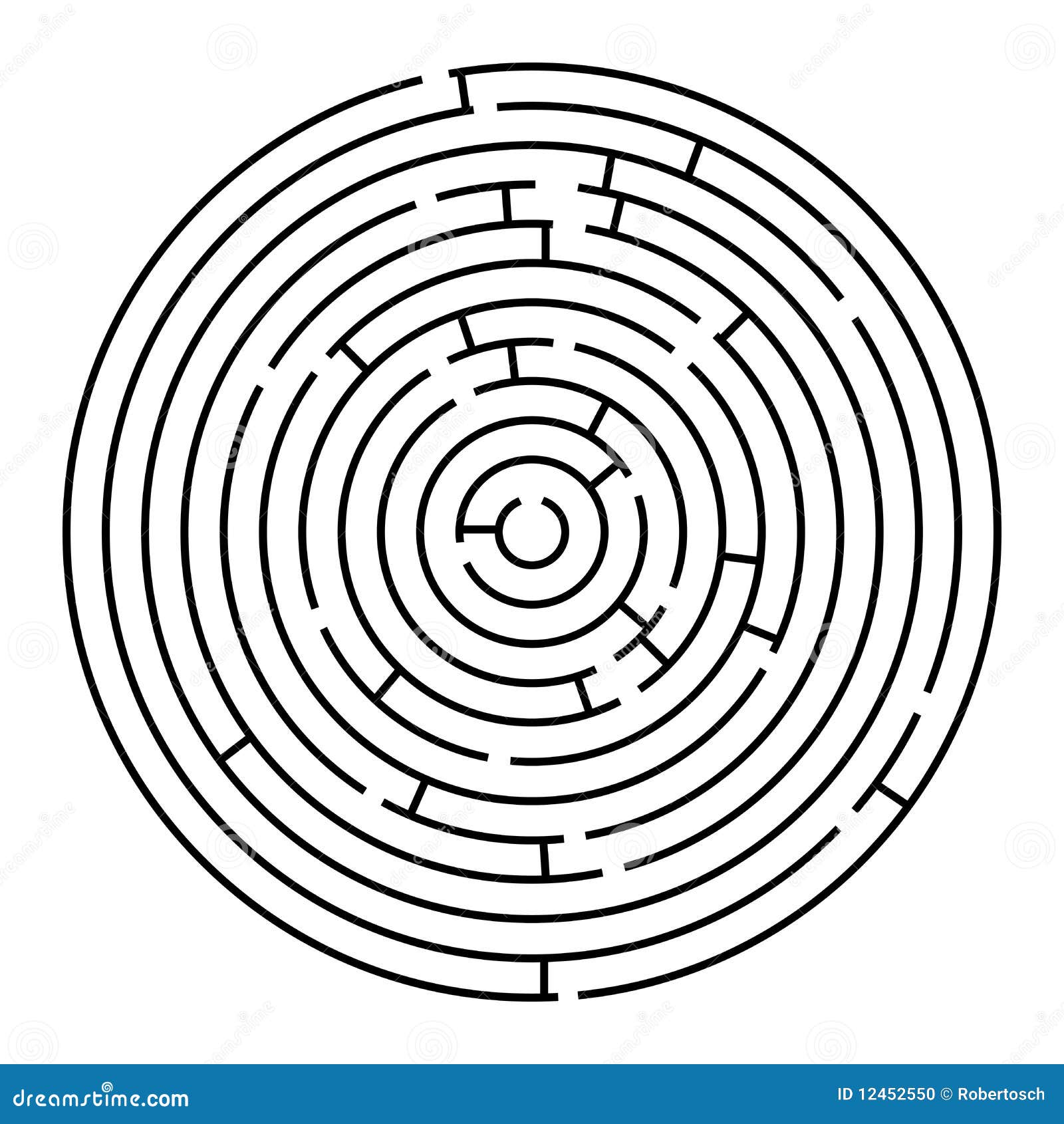 Labyrinthe rond illustration de vecteur. Illustration du trouvaille ...