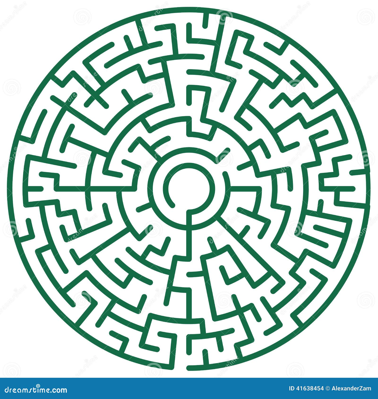 Labyrinthe rond illustration de vecteur. Illustration du illustration ...