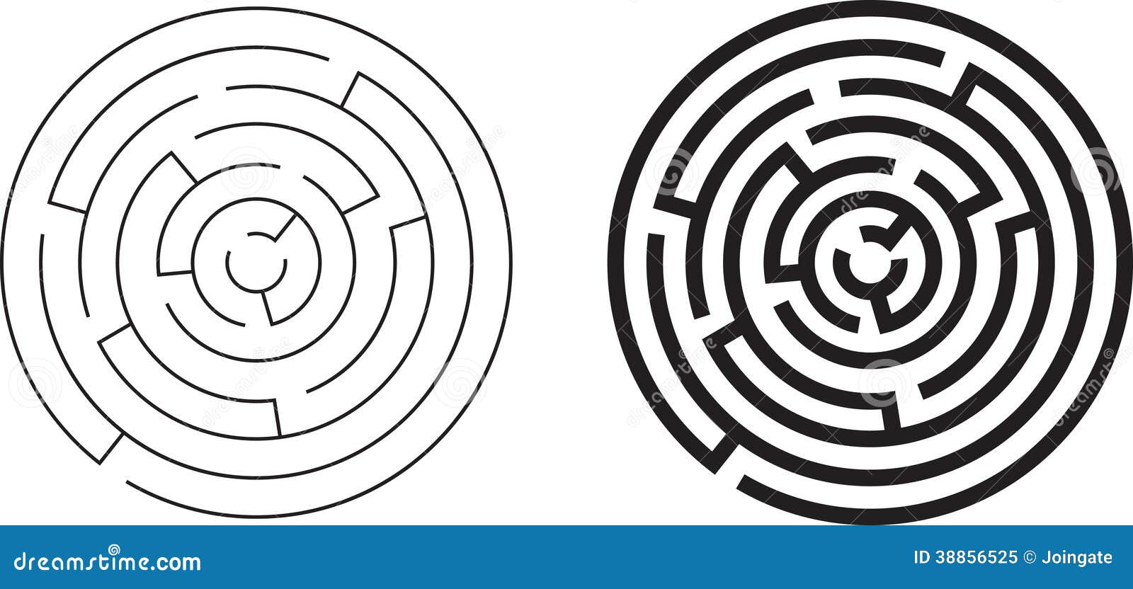 Labyrinthe Rond De Cercle Vu D'en Haut Illustration Stock ...