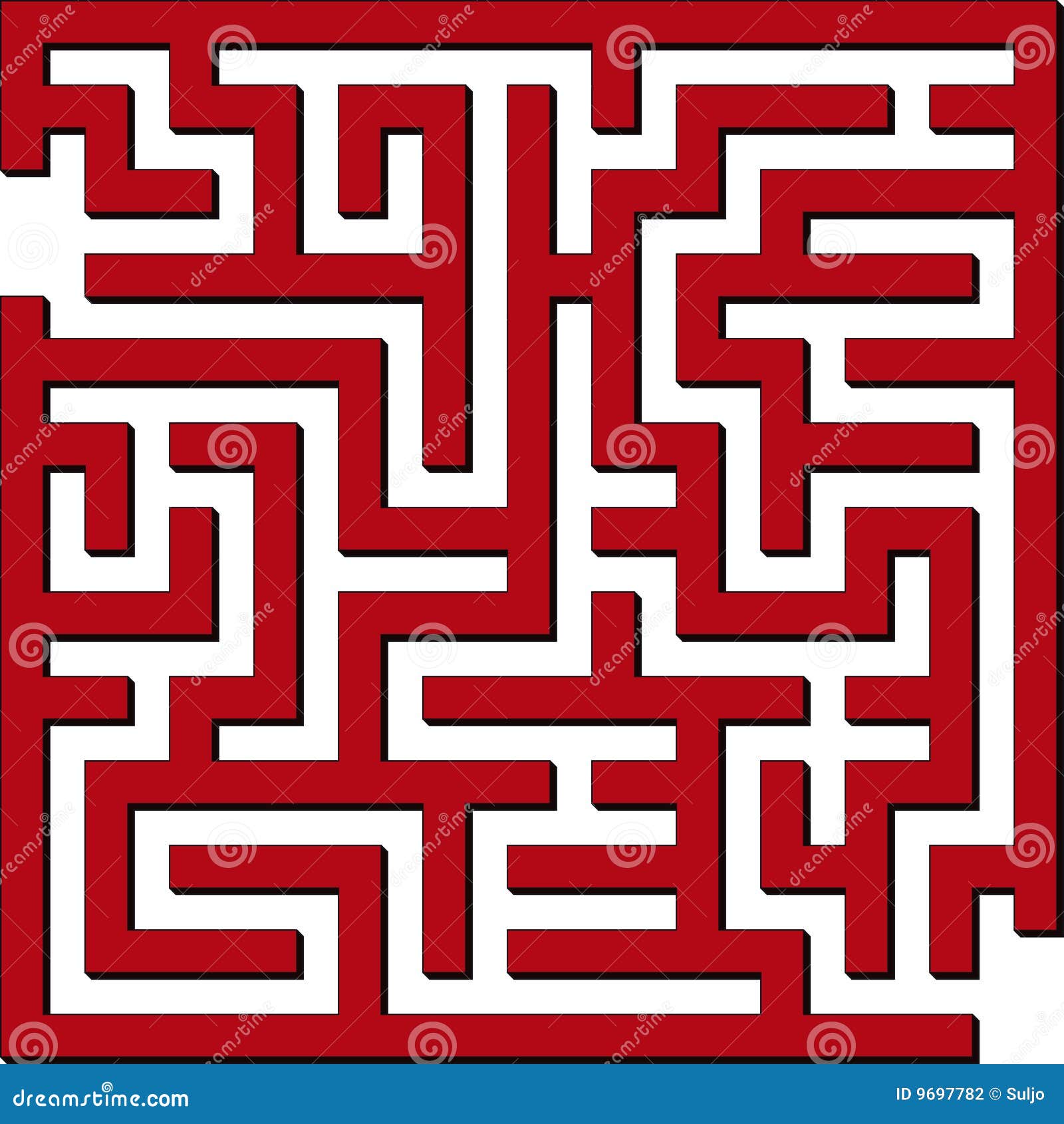 Labyrinthe simple illustration de vecteur. Illustration du agrafe - 9697782