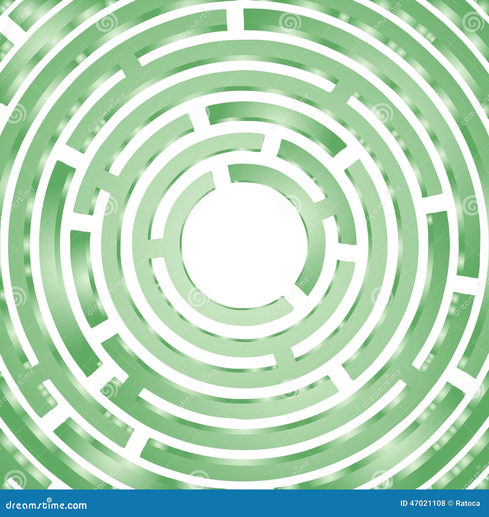 Labyrinthe vert de cercle illustration de vecteur. Illustration du ...