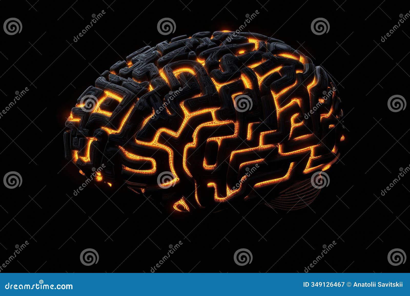 A Labyrinthine Human Brain Design Symbolizes Complexity and Thought ...
