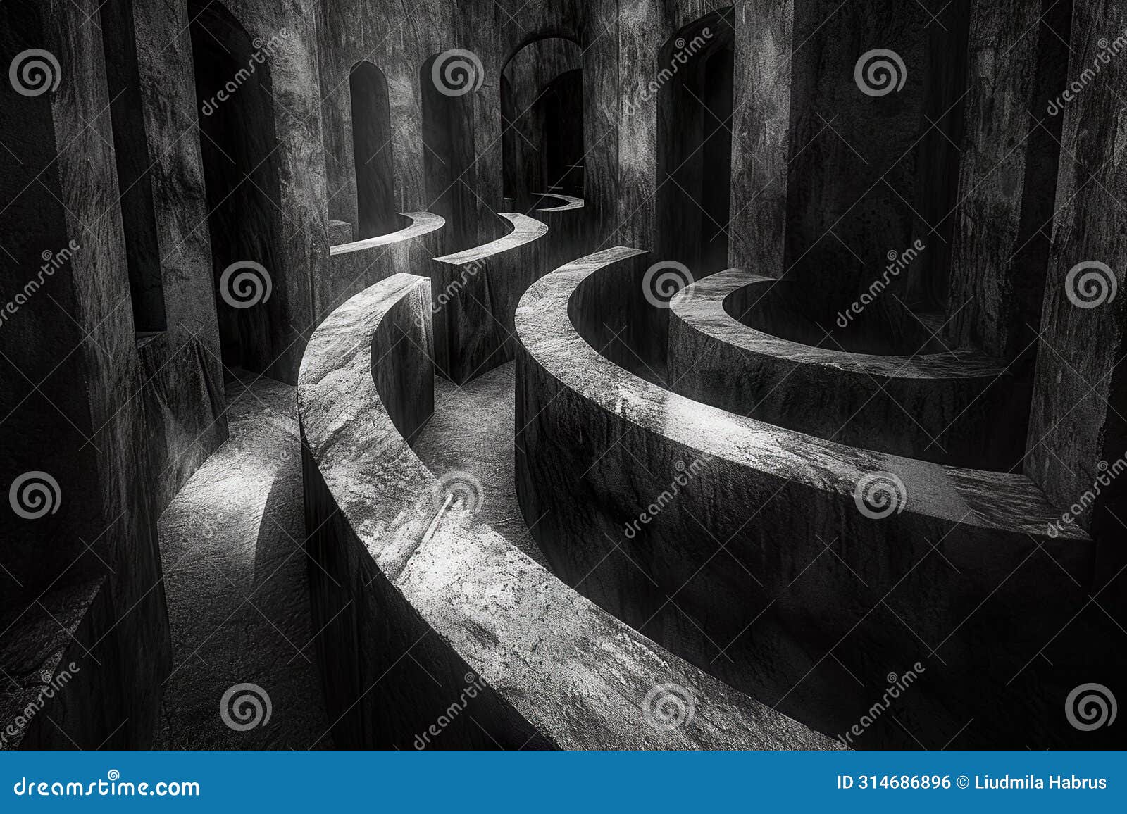 Labyrinthine Network of Winding Paths and Corridors Unfolds, Leading ...
